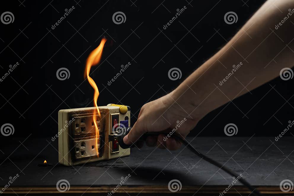 An Electrical Plug Fire is Caused by a Short Circuit of Electrical ...
