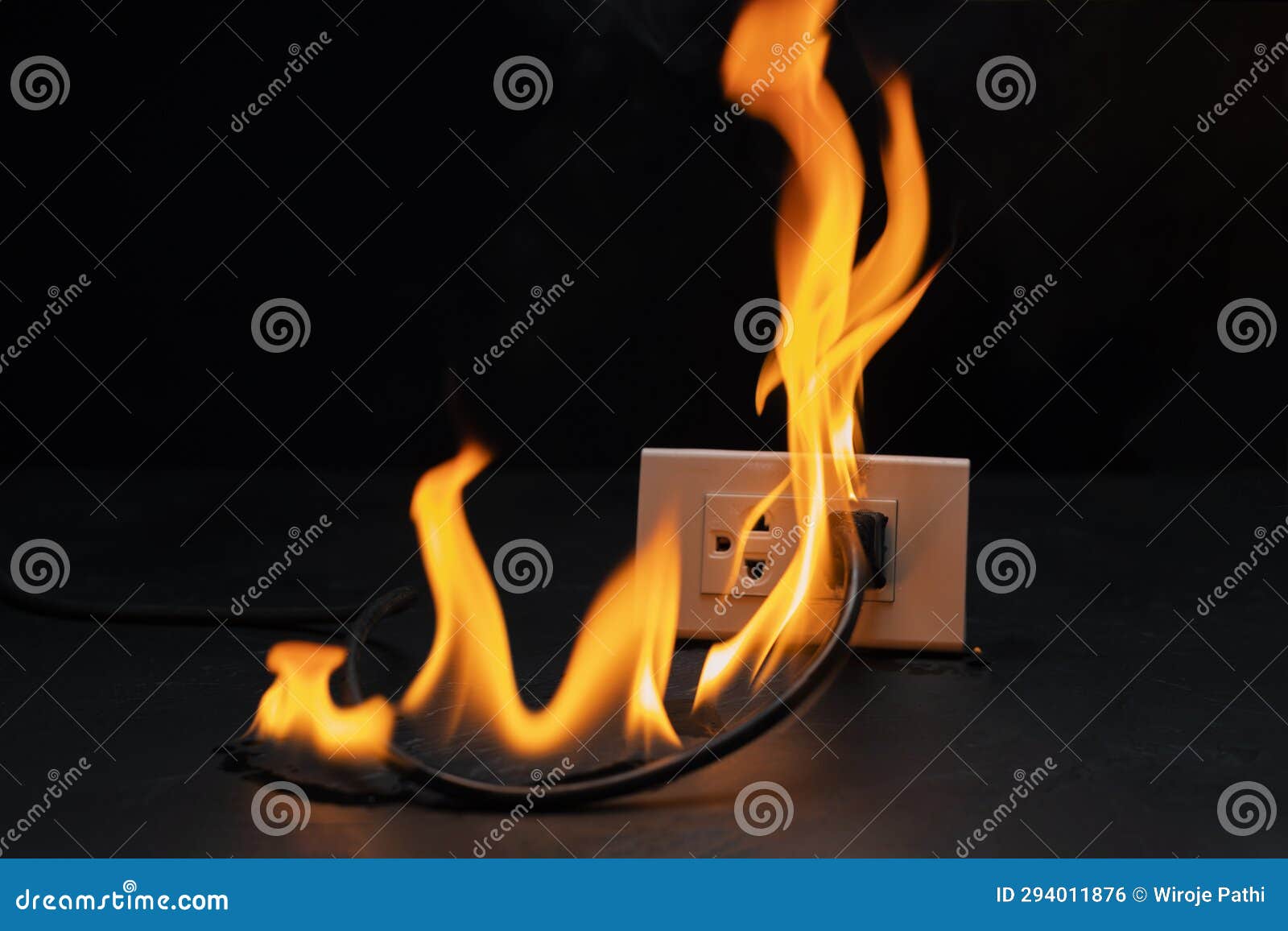 An Electrical Plug Fire is Caused by a Short Circuit of Electrical ...