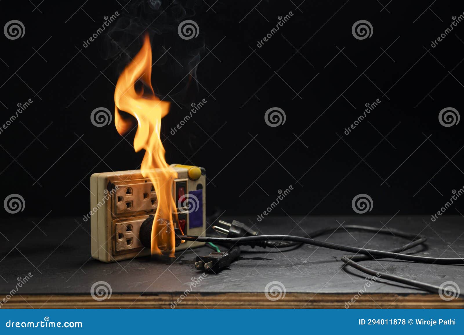 An Electrical Plug Fire is Caused by a Short Circuit of Electrical ...