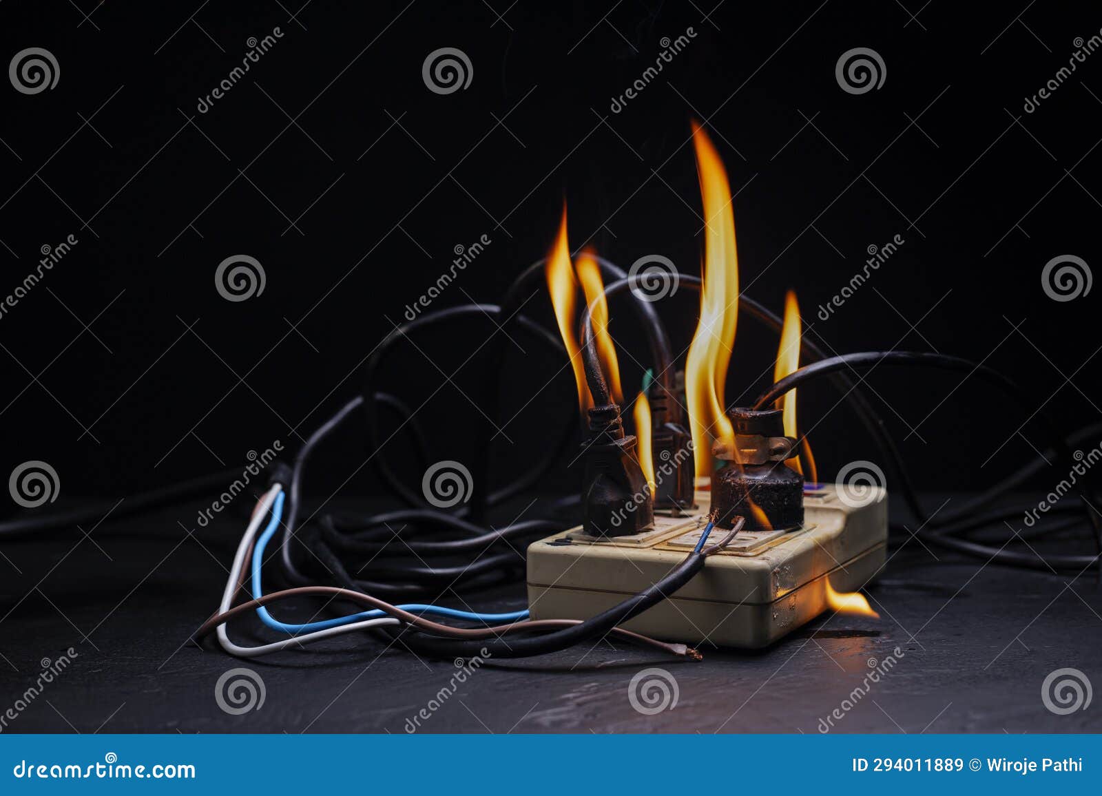 An Electrical Plug Fire is Caused by a Short Circuit of Electrical ...