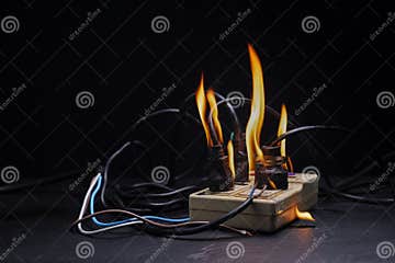 An Electrical Plug Fire is Caused by a Short Circuit of Electrical ...