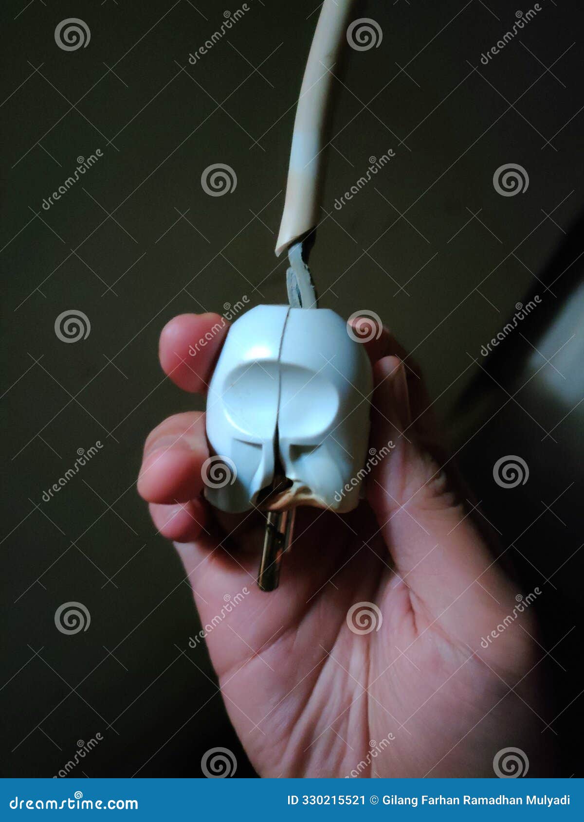 This Electrical Plug is a Fire Hazard Stock Image - Image of melted ...