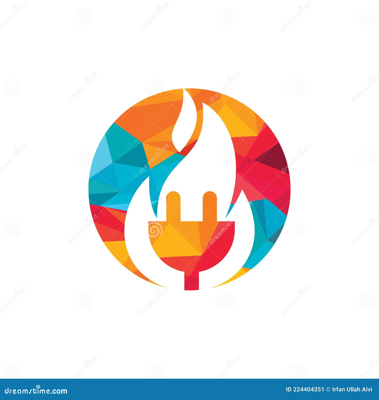 Electrical Plug with Fire Icon Logo Design. Fire Energy Logo Concept ...