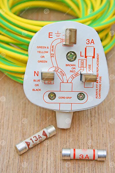 Electrical plug and fuse stock image. Image of safety - 12274059