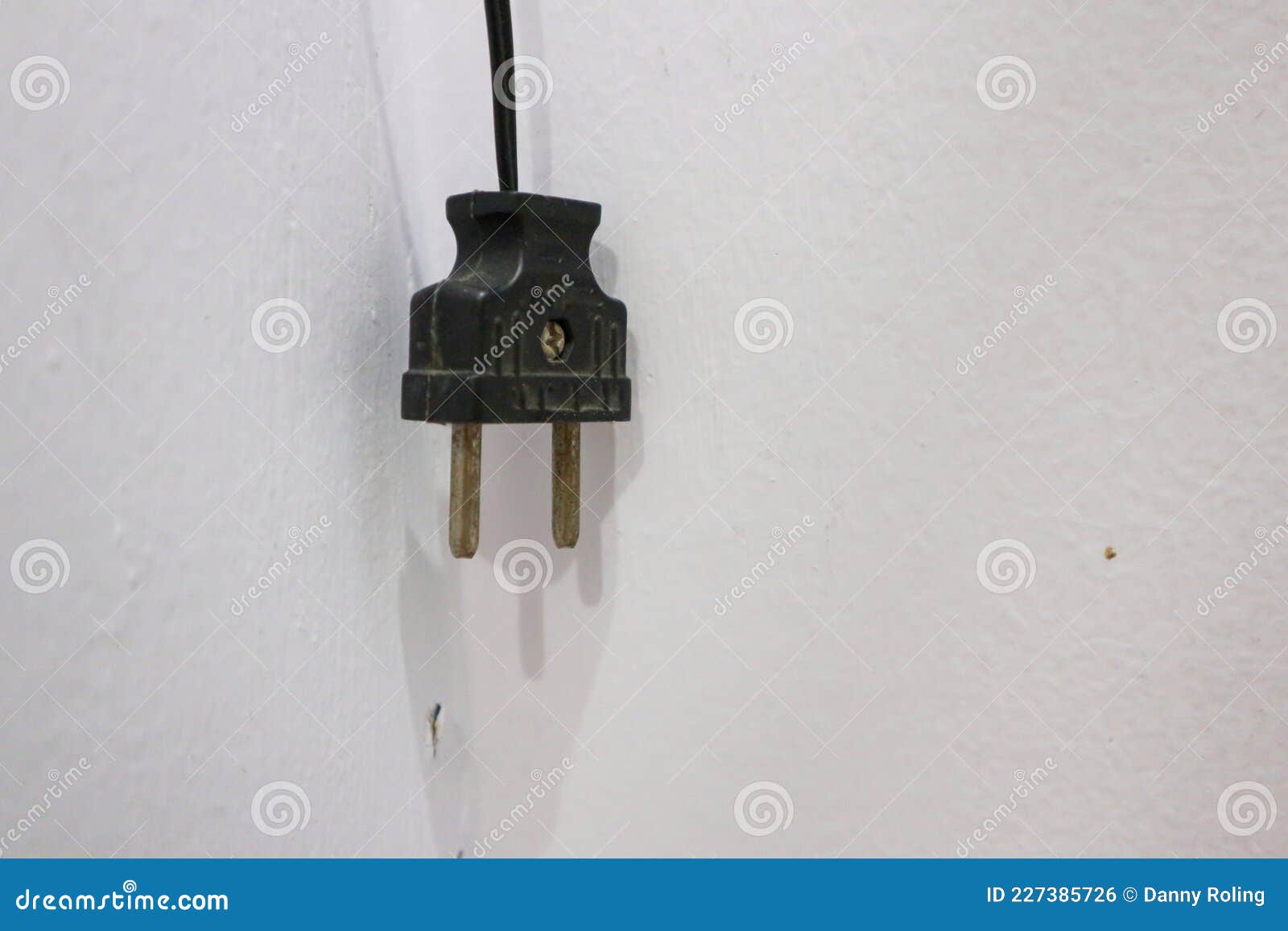 Electrical Plug Hanging on Cable Stock Photo - Image of light ...