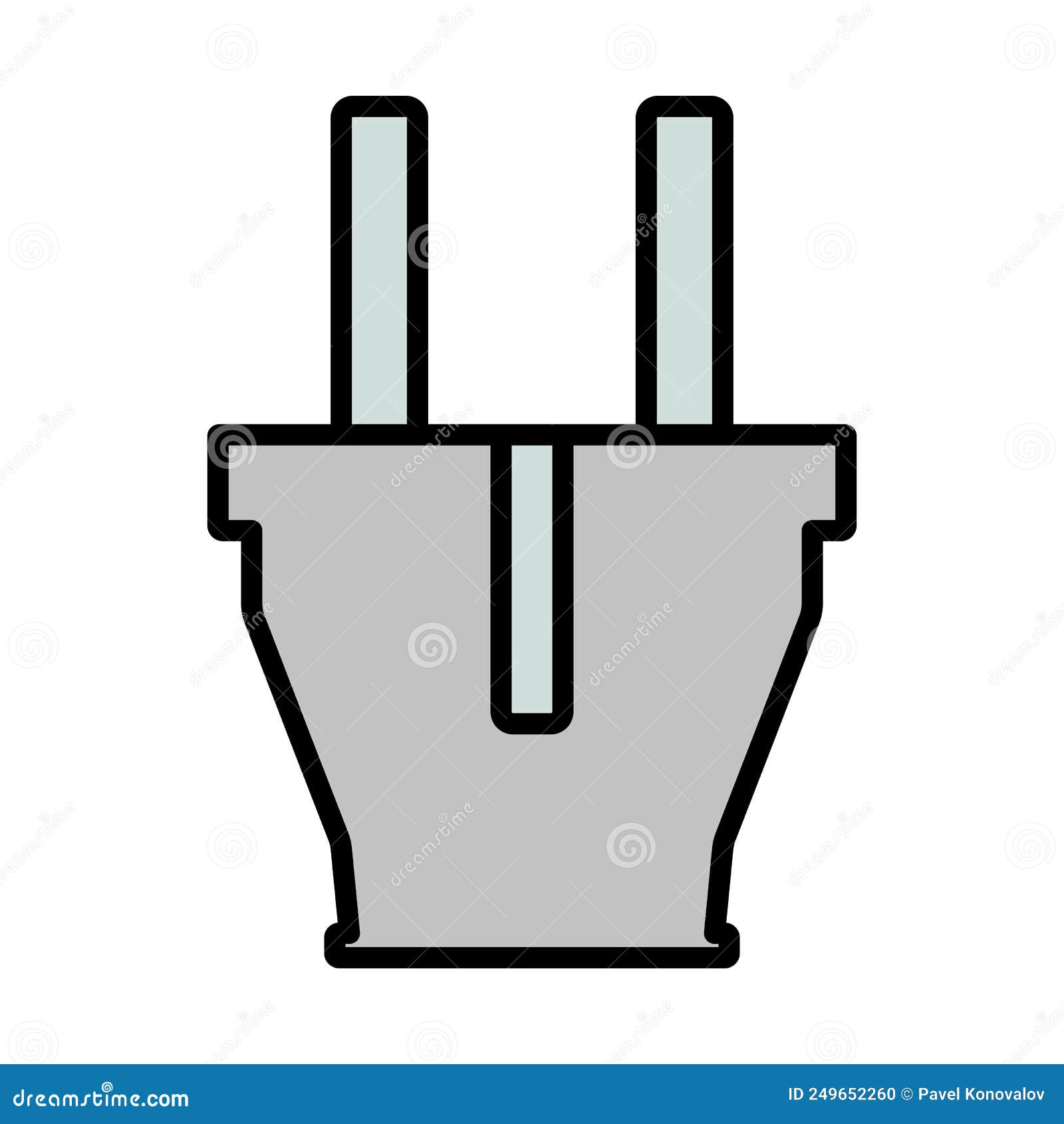 Electrical Plug Icon stock vector. Illustration of icon - 249652260