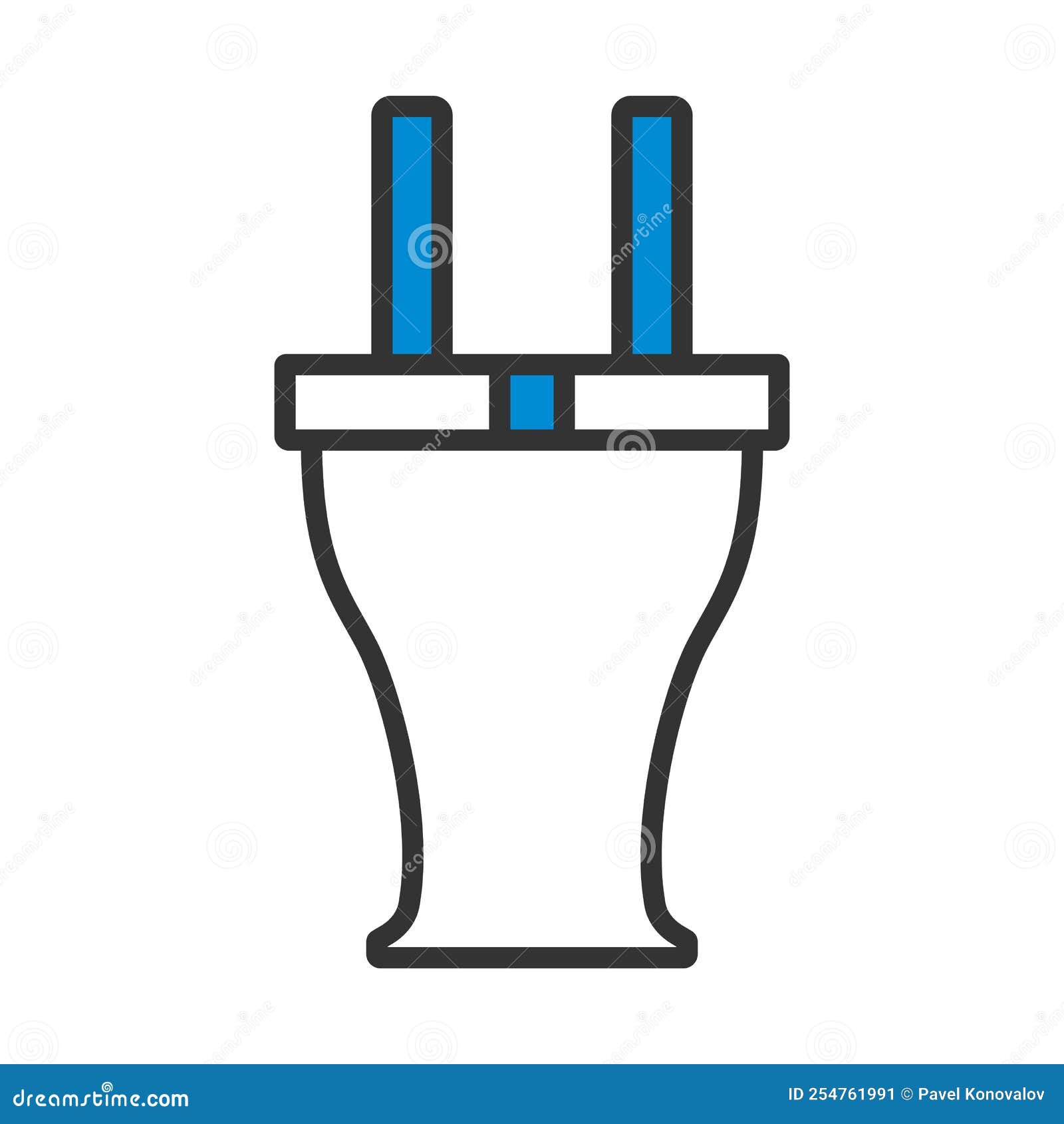 Electrical Plug Icon stock vector. Illustration of graph - 254761991