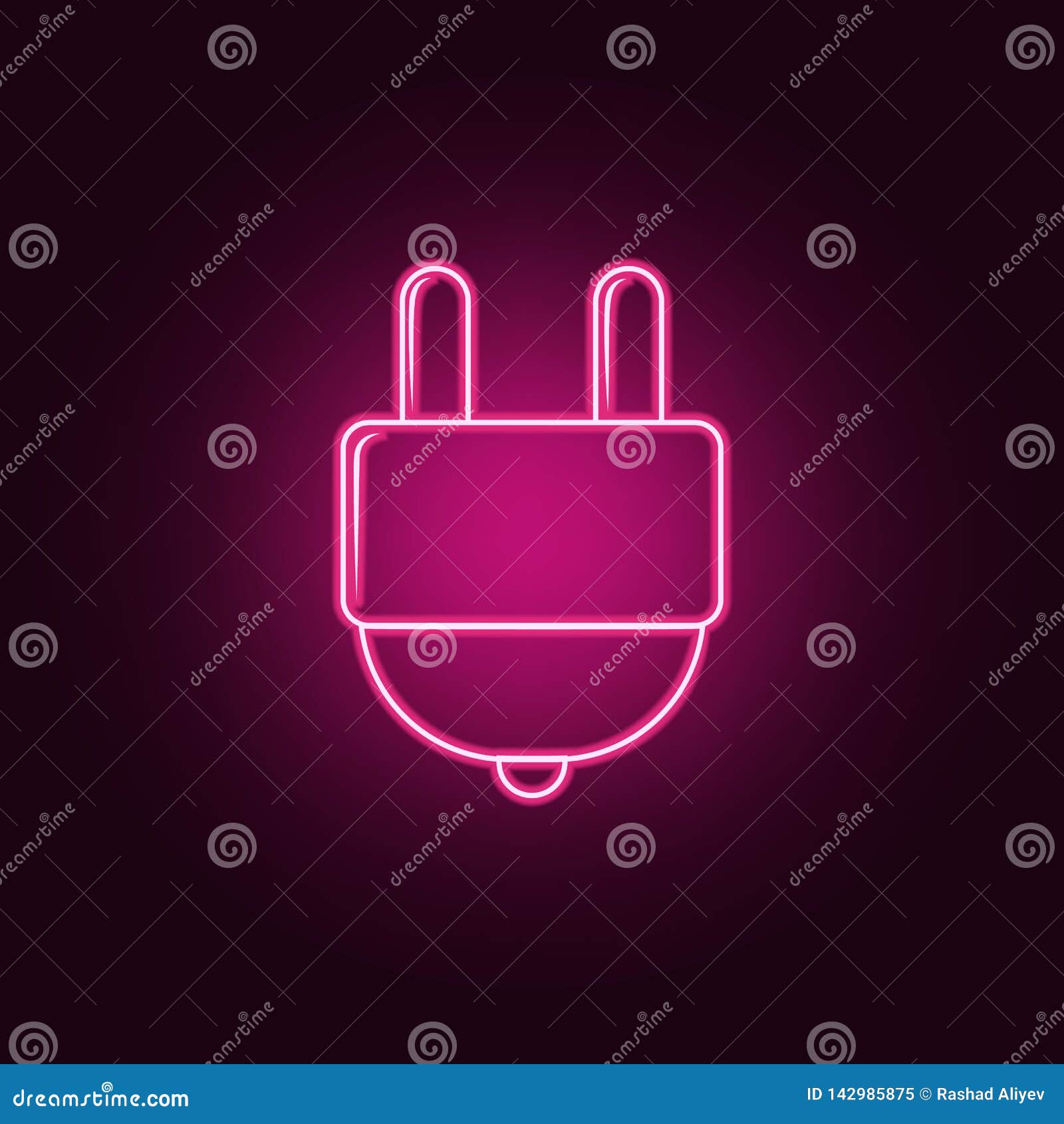 Electrical Plug Icon. Elements of Ecology in Neon Style Icons Stock ...
