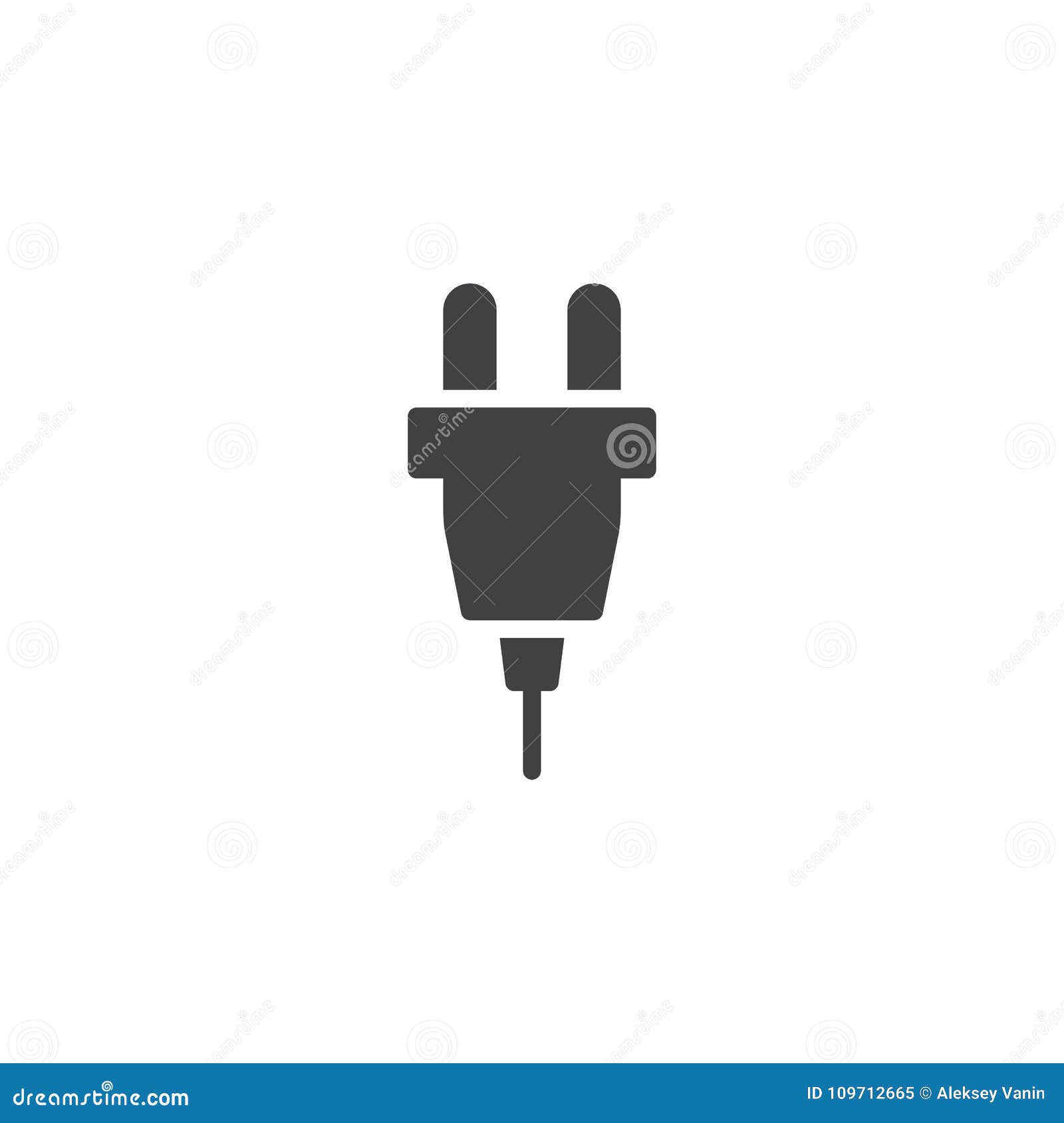 Electrical Plug Icon Vector Stock Vector - Illustration of flat, filled ...