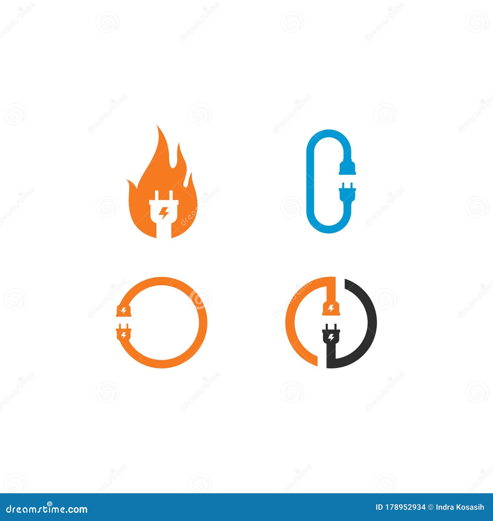 Electrical Plug Logo Vector Icon Illustration Stock Vector ...