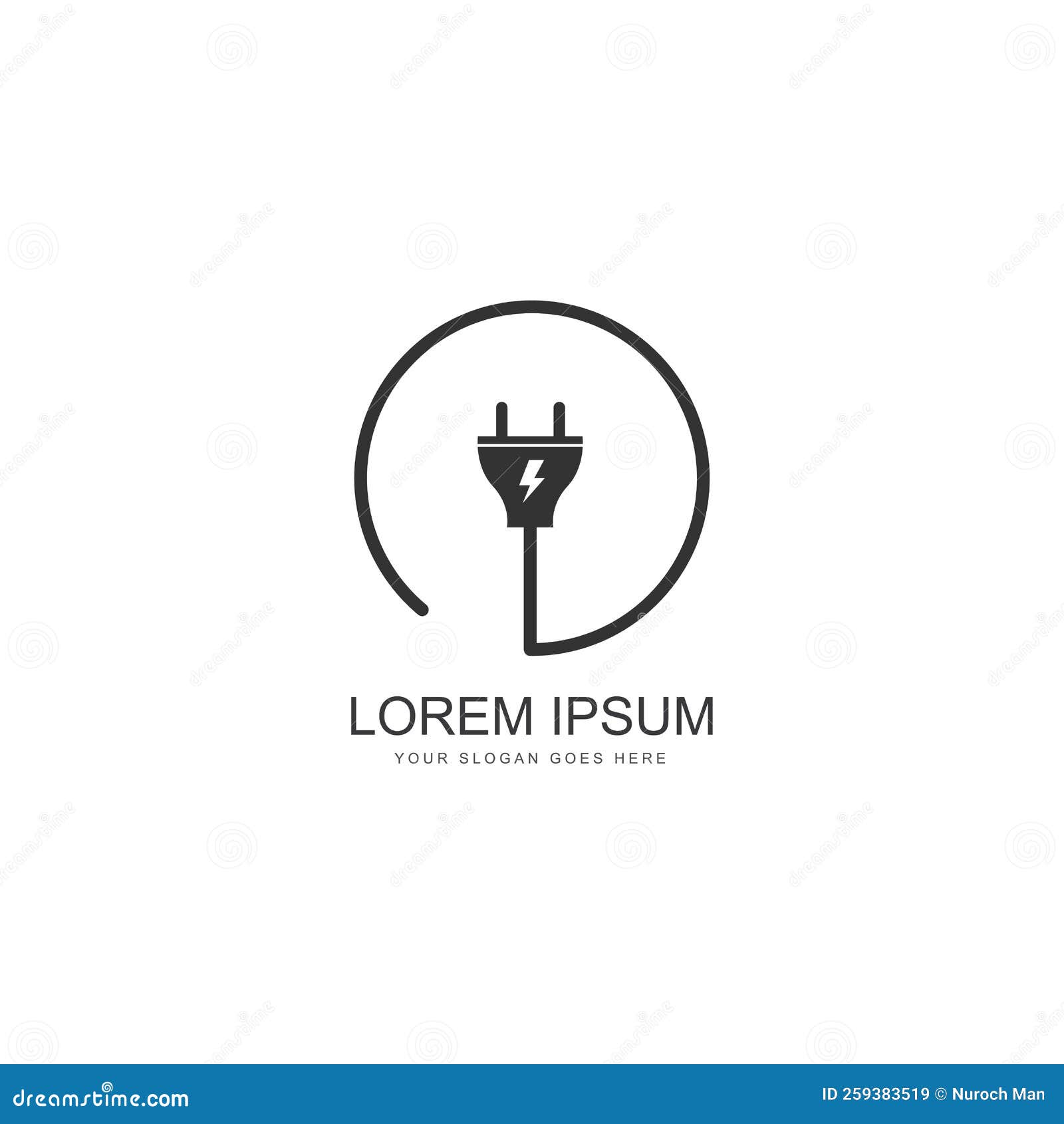 Electrical Plug Logo Vector Icon Illustration Design. Stock Vector ...