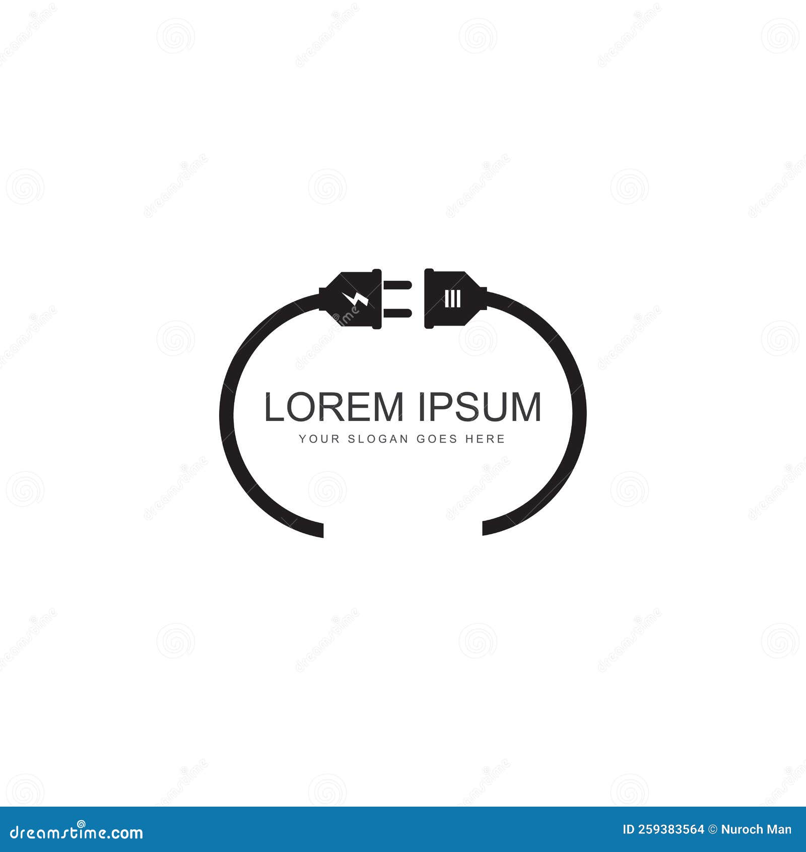 Electrical Plug Logo Vector Icon Illustration Design. Stock Vector ...