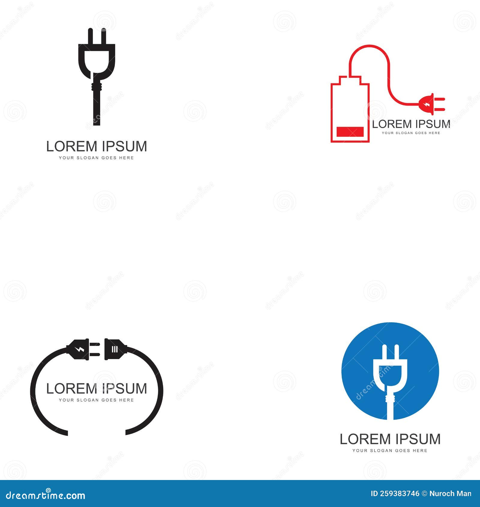 Electrical Plug Logo Vector Icon Illustration Design. Stock Vector ...