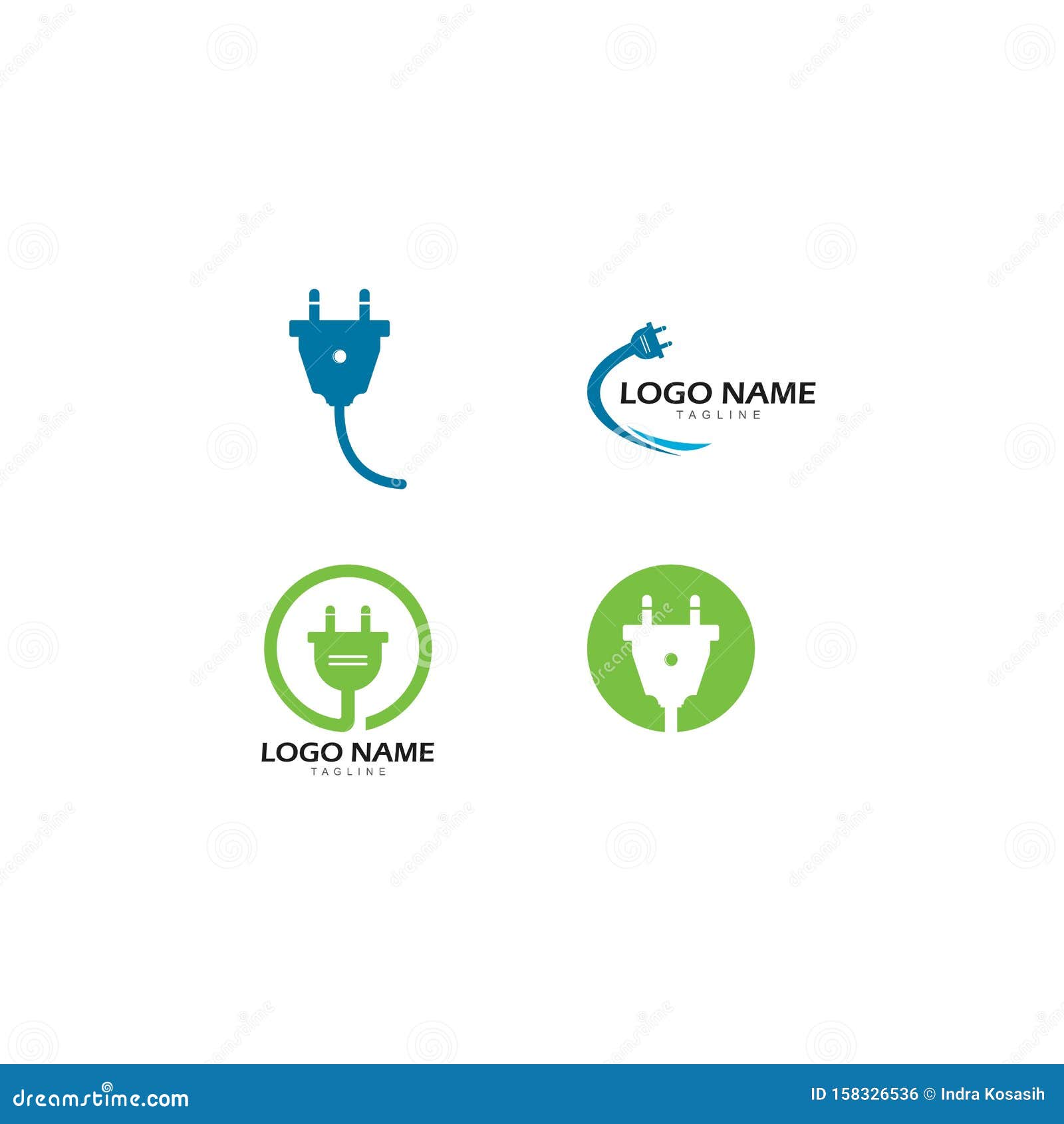 Electrical Plug Logo Vector Icon Illustration Stock Vector ...