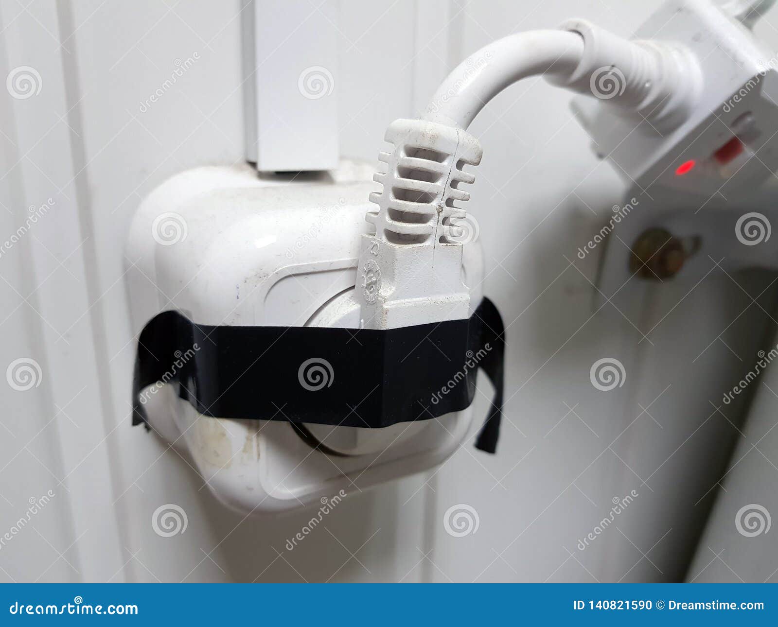 Electrical Plug in Electrical Outlet Stock Photo - Image of wire ...