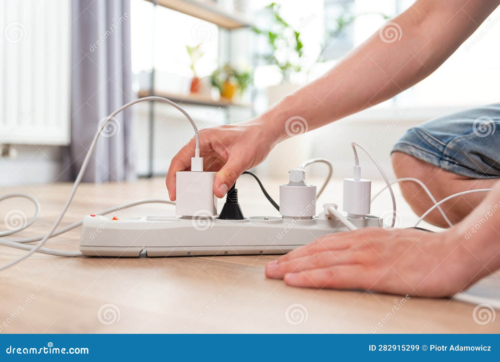 Electrical Plug in Outlet Socket at Home Stock Image - Image of danger ...