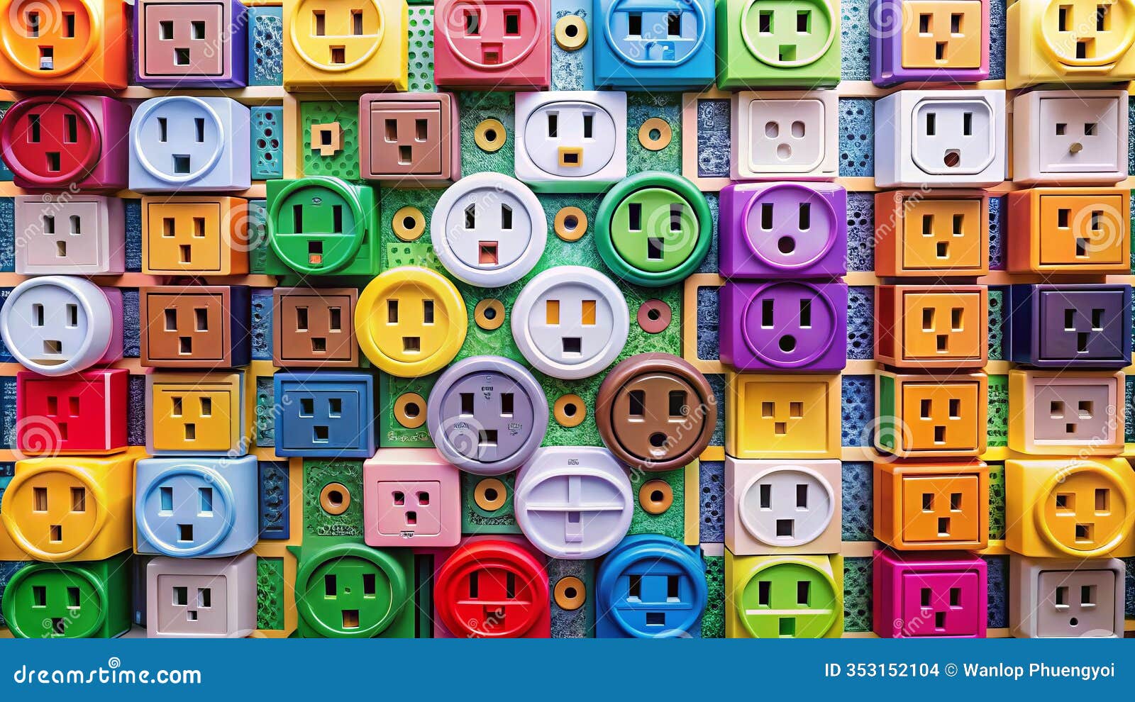 Electrical Plug And Receptacle Clipart Set Comprehensive Collection For ...