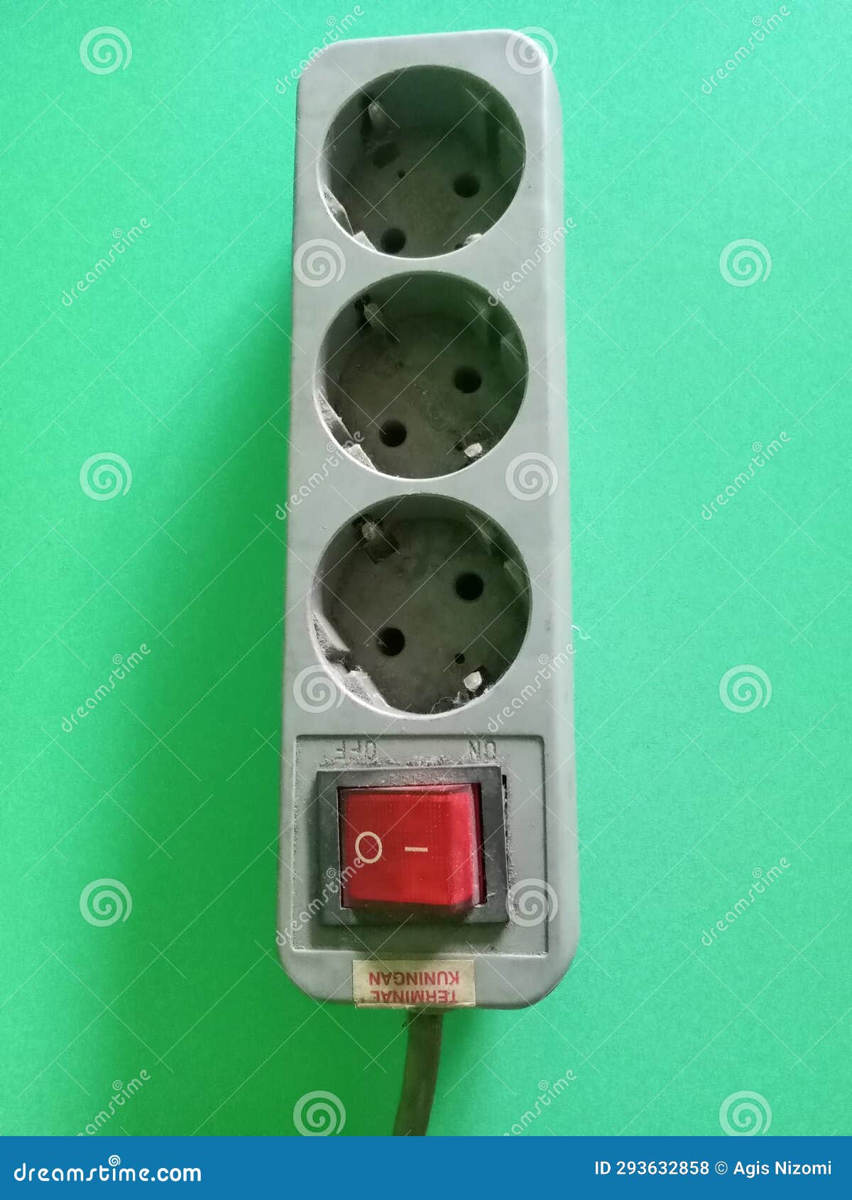 Electrical Plug Terminals on a Green Table Stock Photo - Image of ...