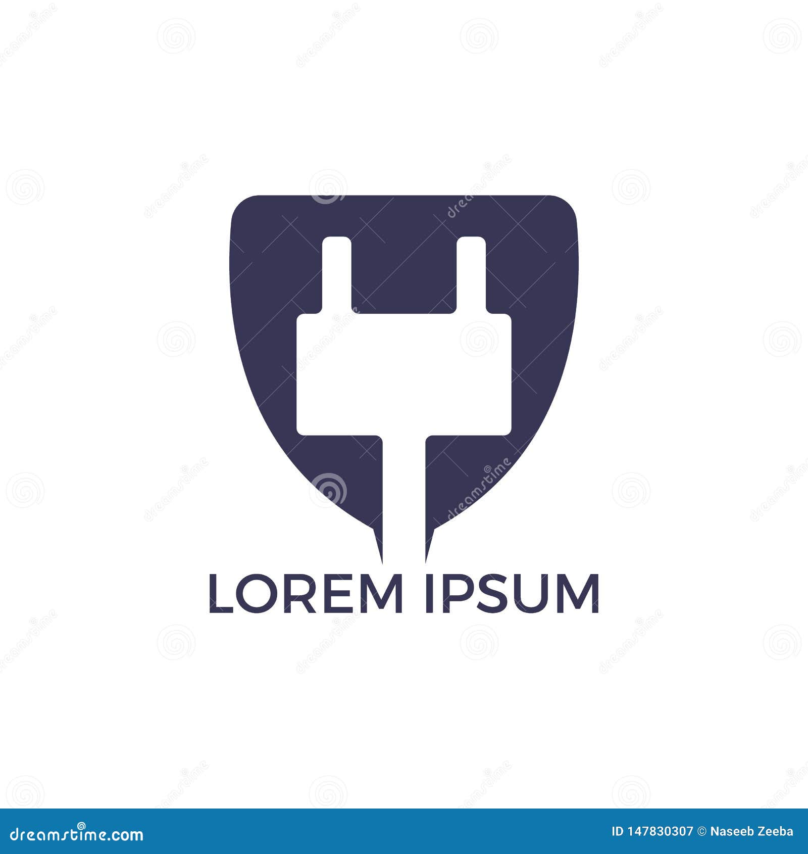 Electrical Plug Vector Logo Design. Stock Vector - Illustration of ...