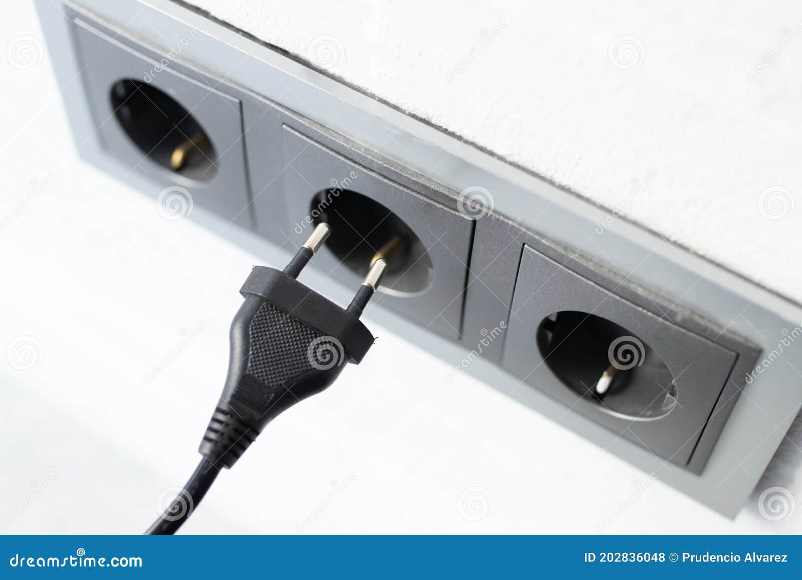 Electrical plug in wall stock photo. Image of industry - 202836048
