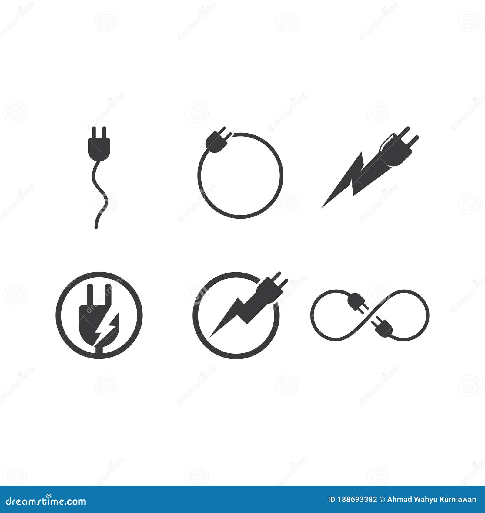 Electrical plugin icon stock vector. Illustration of connect - 188693382