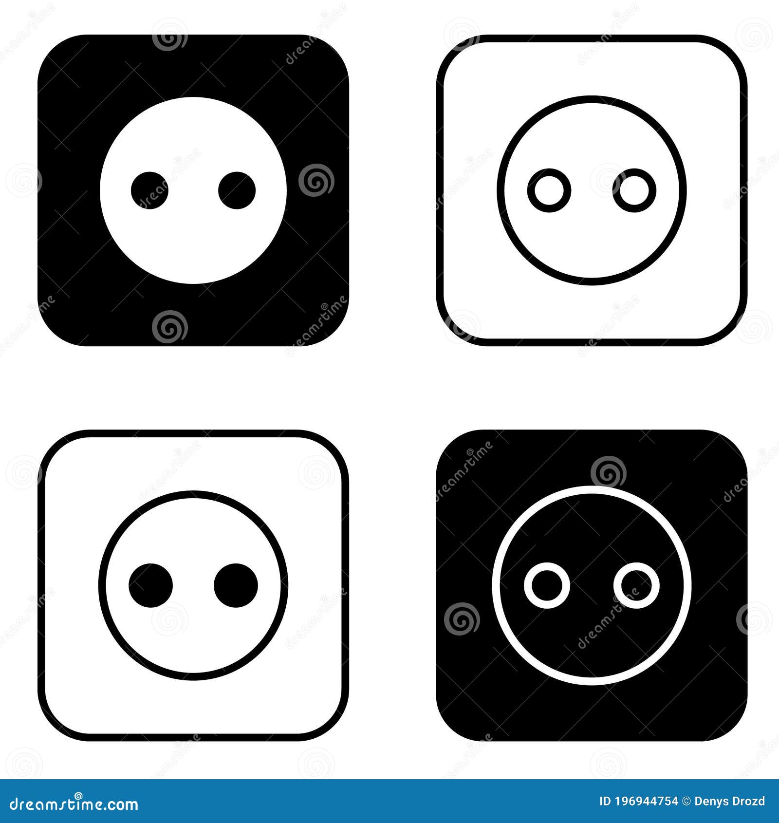 Electrical Plugin Icon Vector Set. Adapter Illustration Sign Collection ...