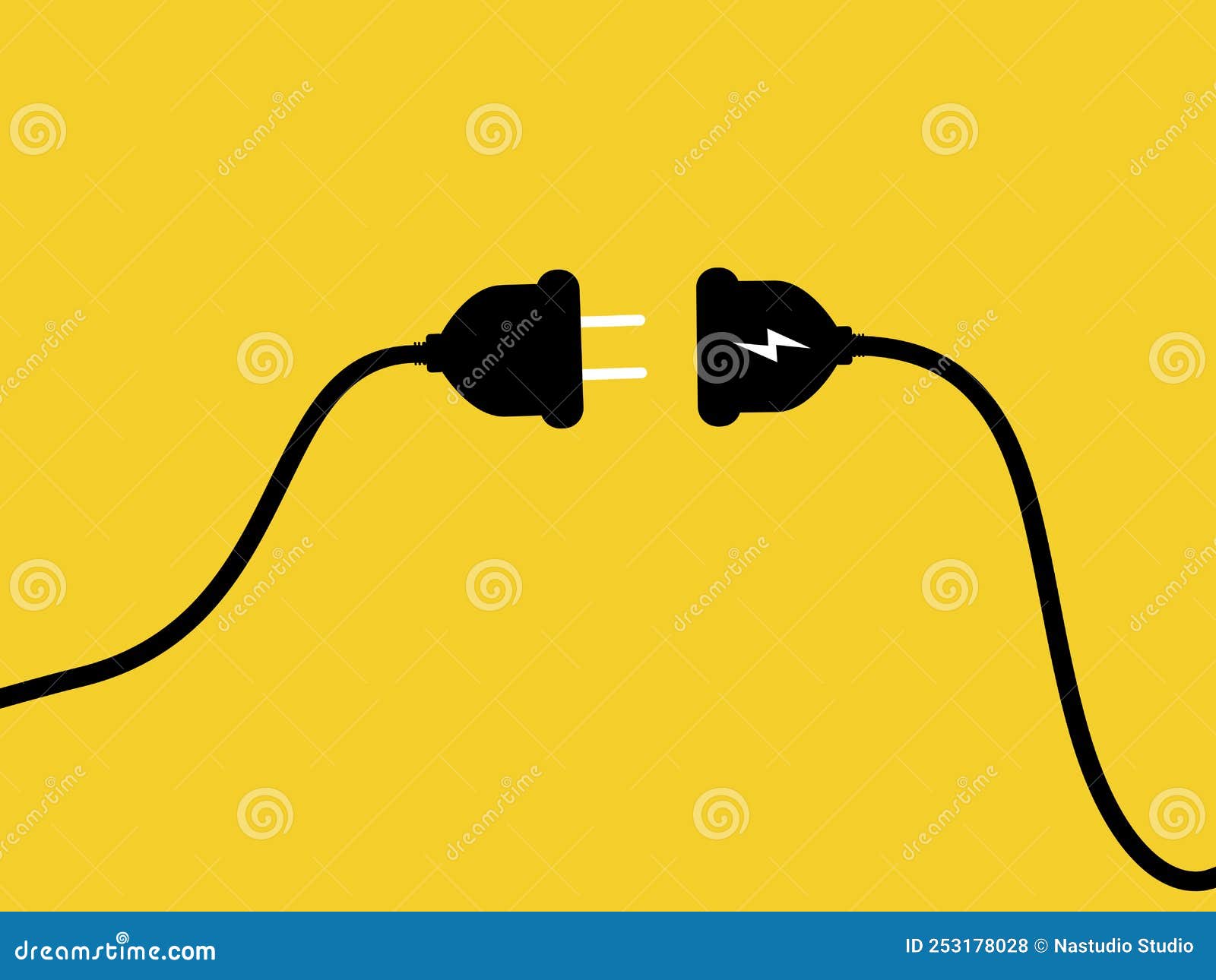 Electrical Plugs and Sockets. Connection and Disconnection Concept ...