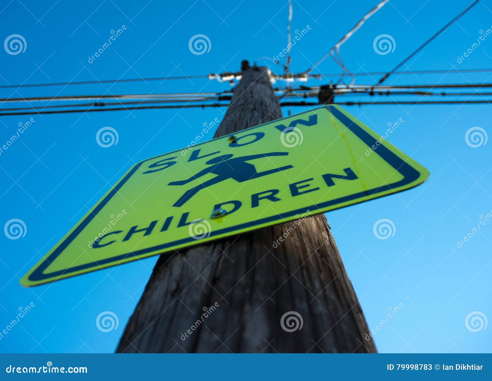 Electrical Poll with a Sign on it Stock Image - Image of poll, outside ...