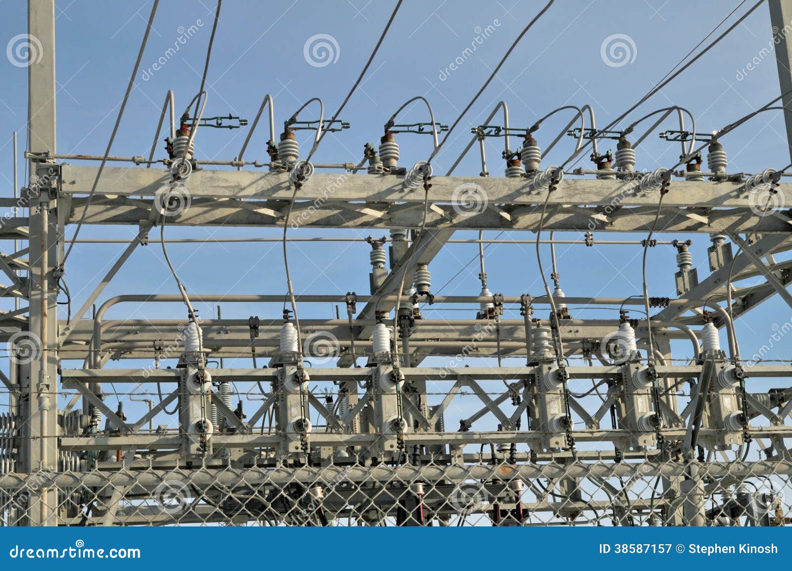 Electrical Poower Distribution Center Close Up Stock Image - Image of ...