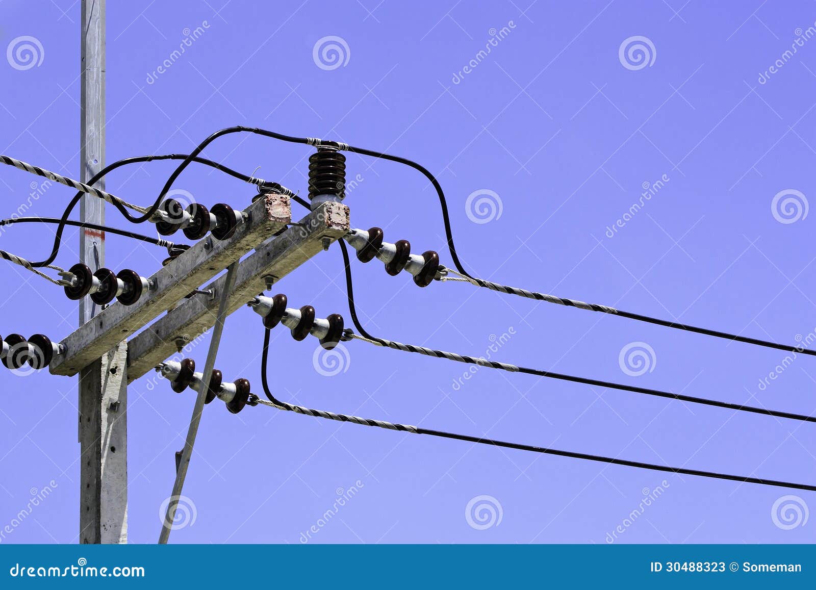 Electrical post stock image. Image of industrial, technology - 30488323