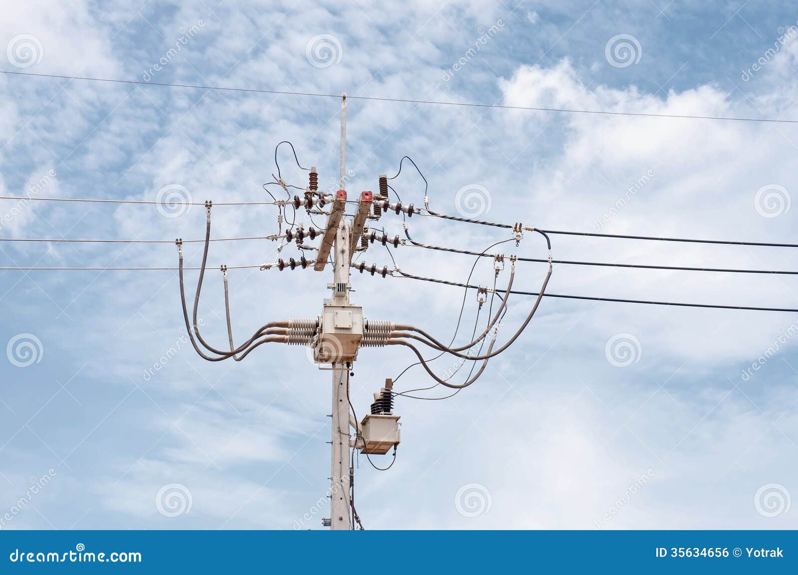 Electrical post stock photo. Image of copy, industrial - 35634656