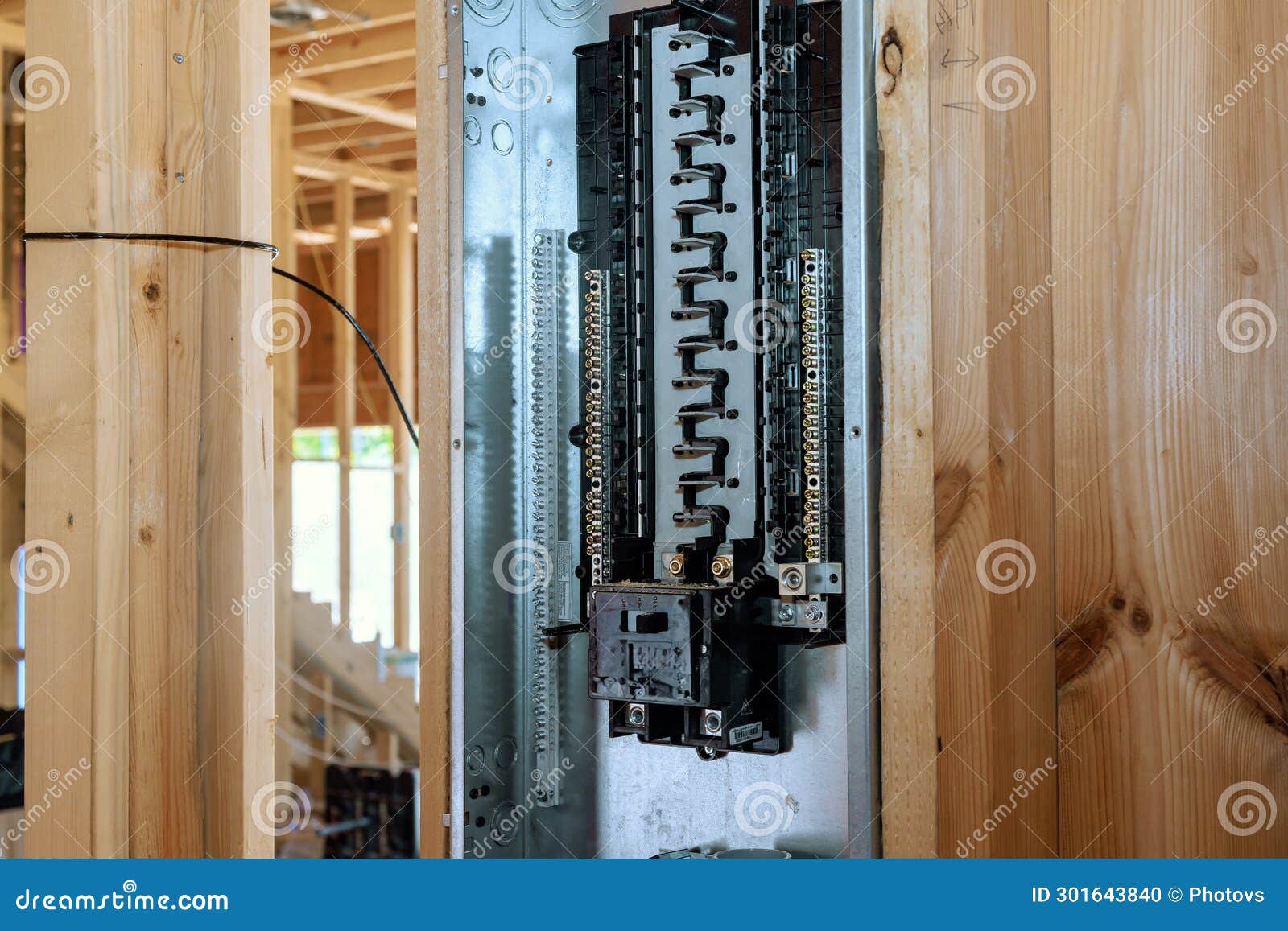 An Electrical Power Control Panel Switch Box Mounted for Circuit ...
