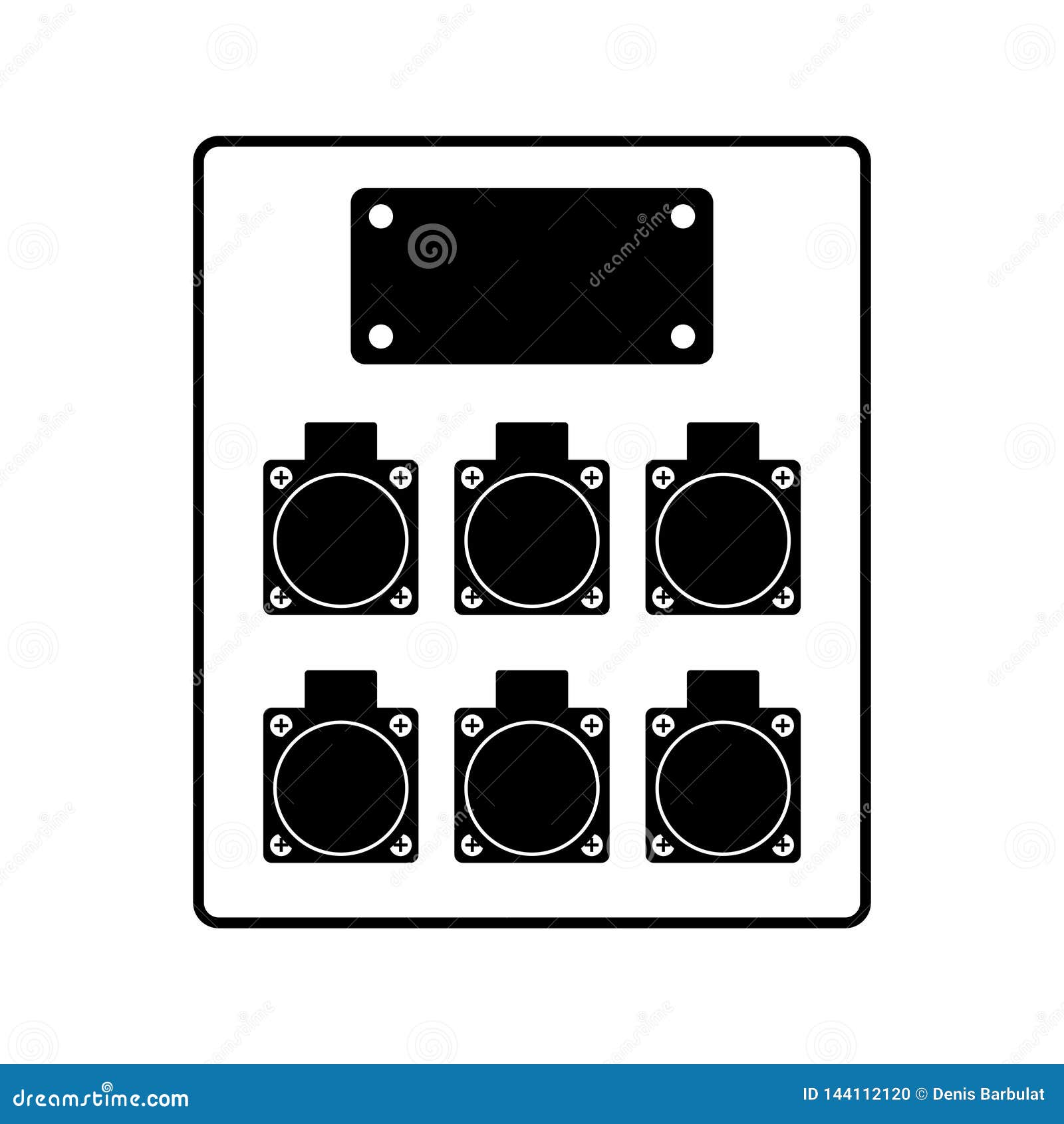 Electrical Power Distribution Panel Stock Vector - Illustration of icon ...