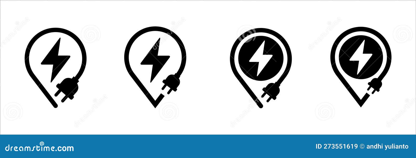 Electrical Power Icon. Electric Power Source Sign. Lightning Bolt ...