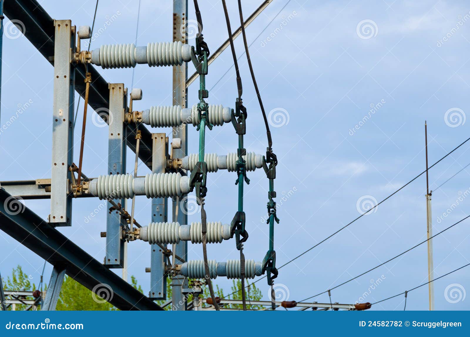 Electrical Power Line stock photo. Image of pole, industrial - 24582782
