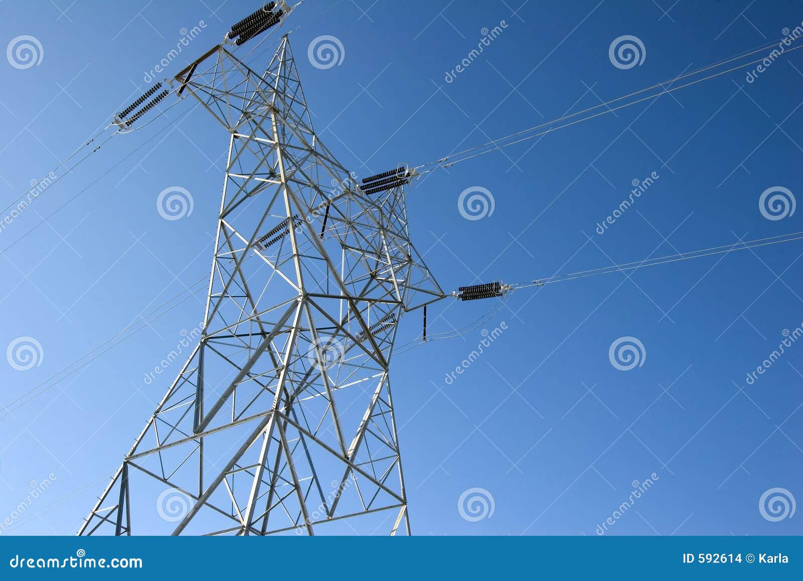 Electrical Power Line stock photo. Image of watt, transmitter - 592614