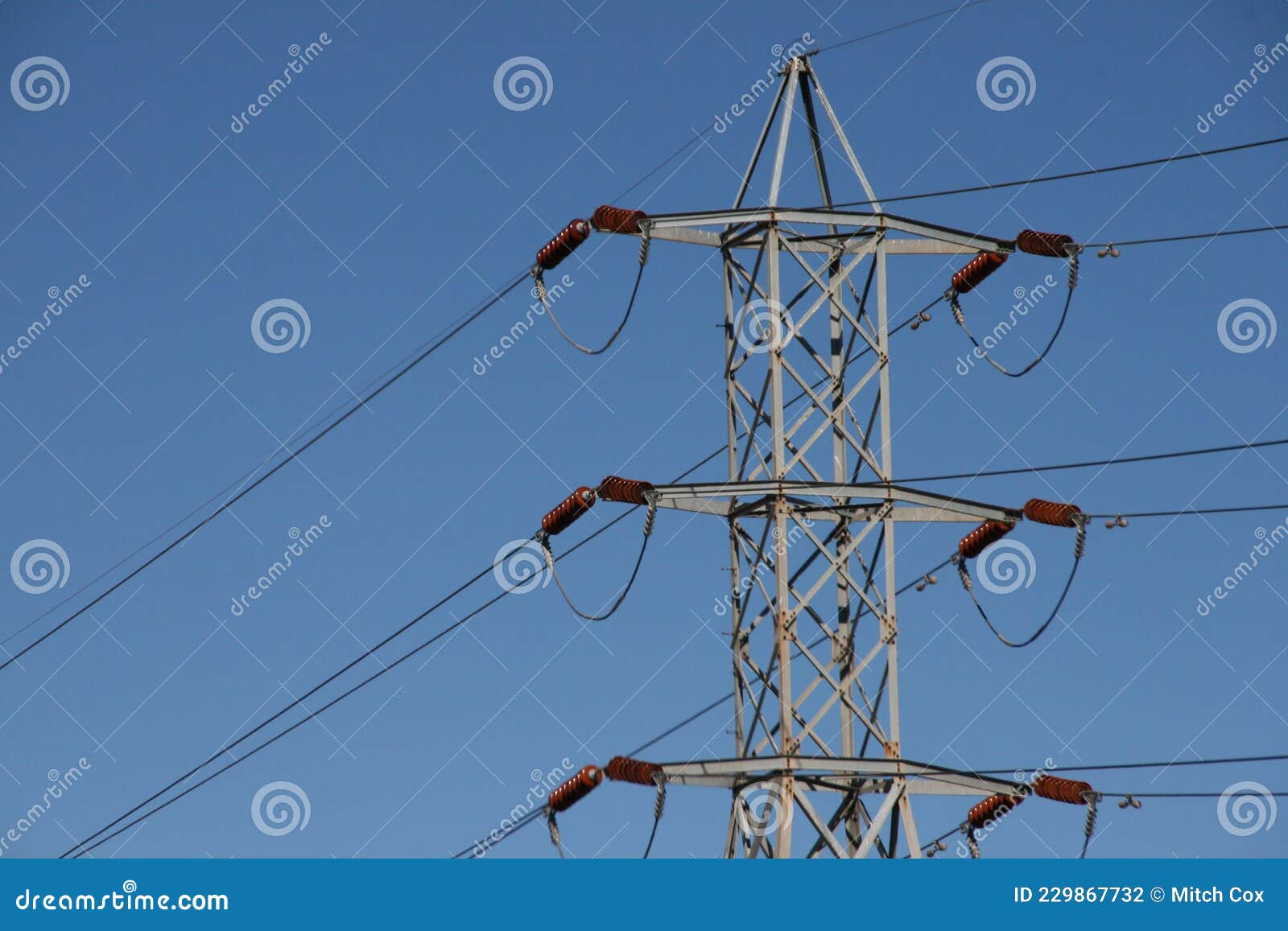 Transmission Line Structure Stock Photo - Image of voltage, wires ...