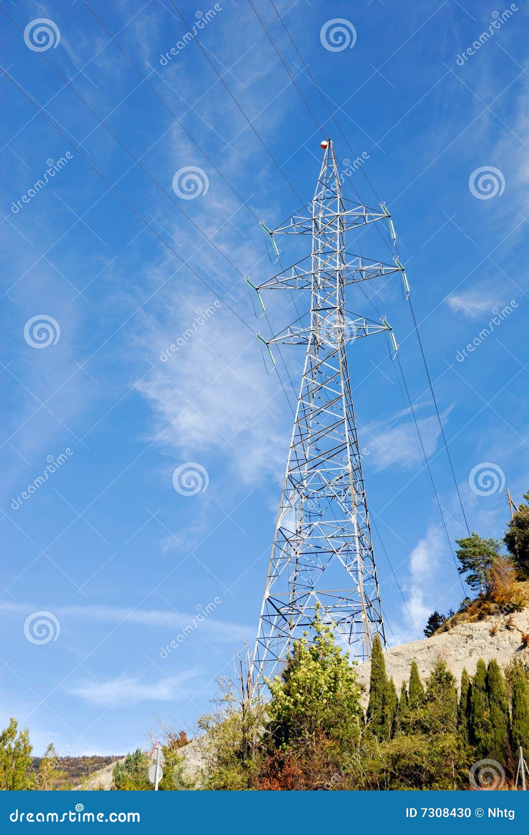 Electrical Power Line Tower Stock Photo - Image of electrical, wire ...