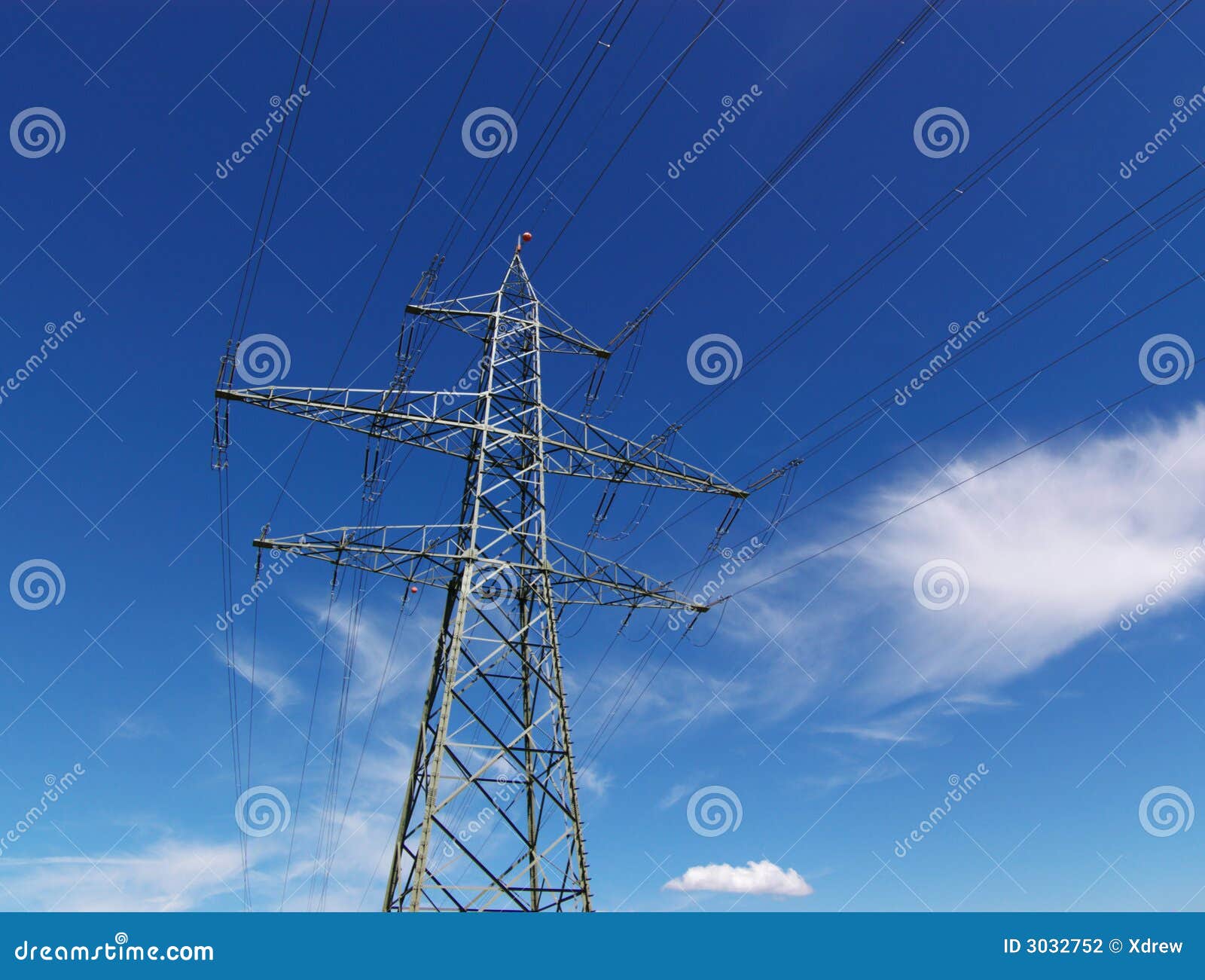 Electrical power lines stock photo. Image of blue, grid - 3032752