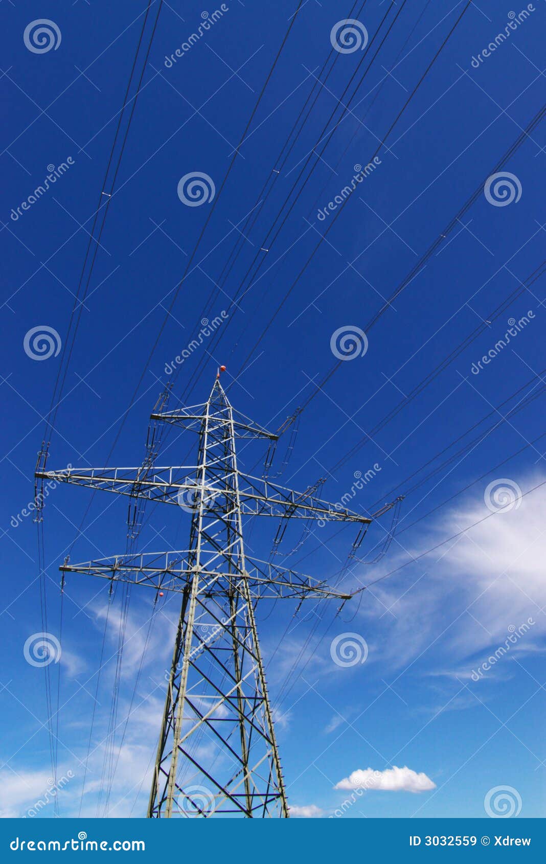 Electrical Power Lines in Sky Stock Image - Image of fuel, aluminum ...