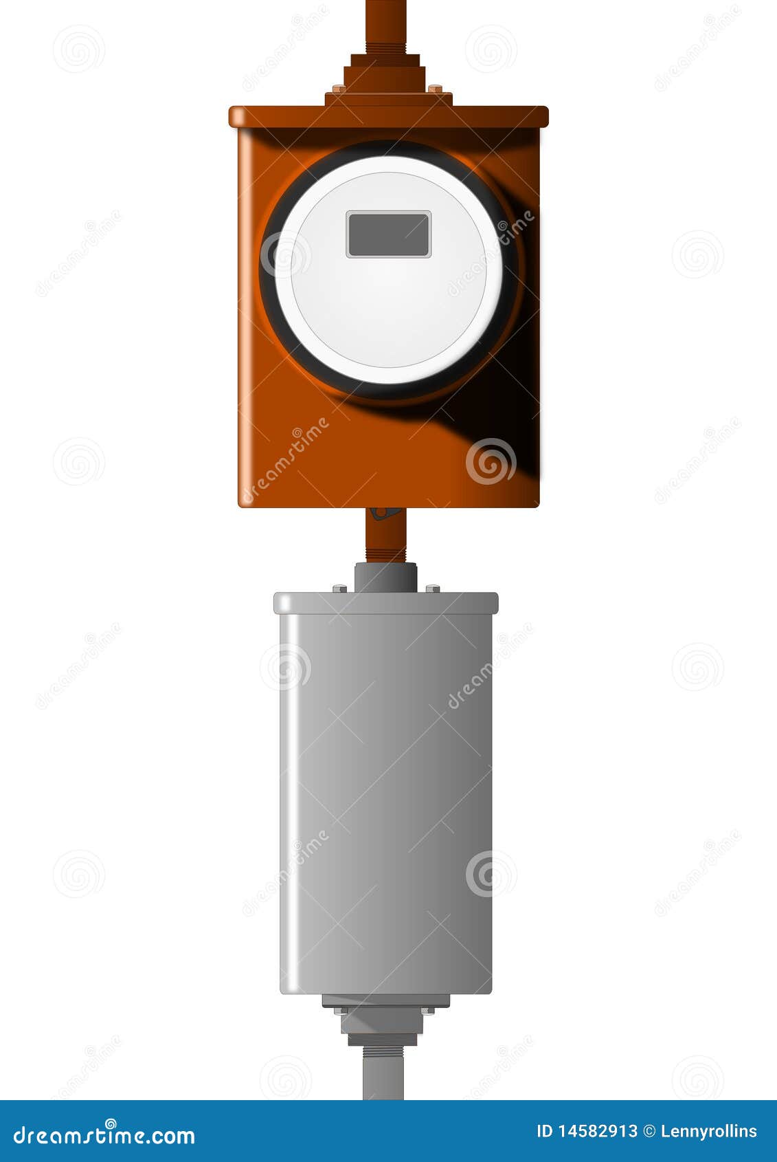 Electrical Power Meter stock illustration. Illustration of power - 14582913