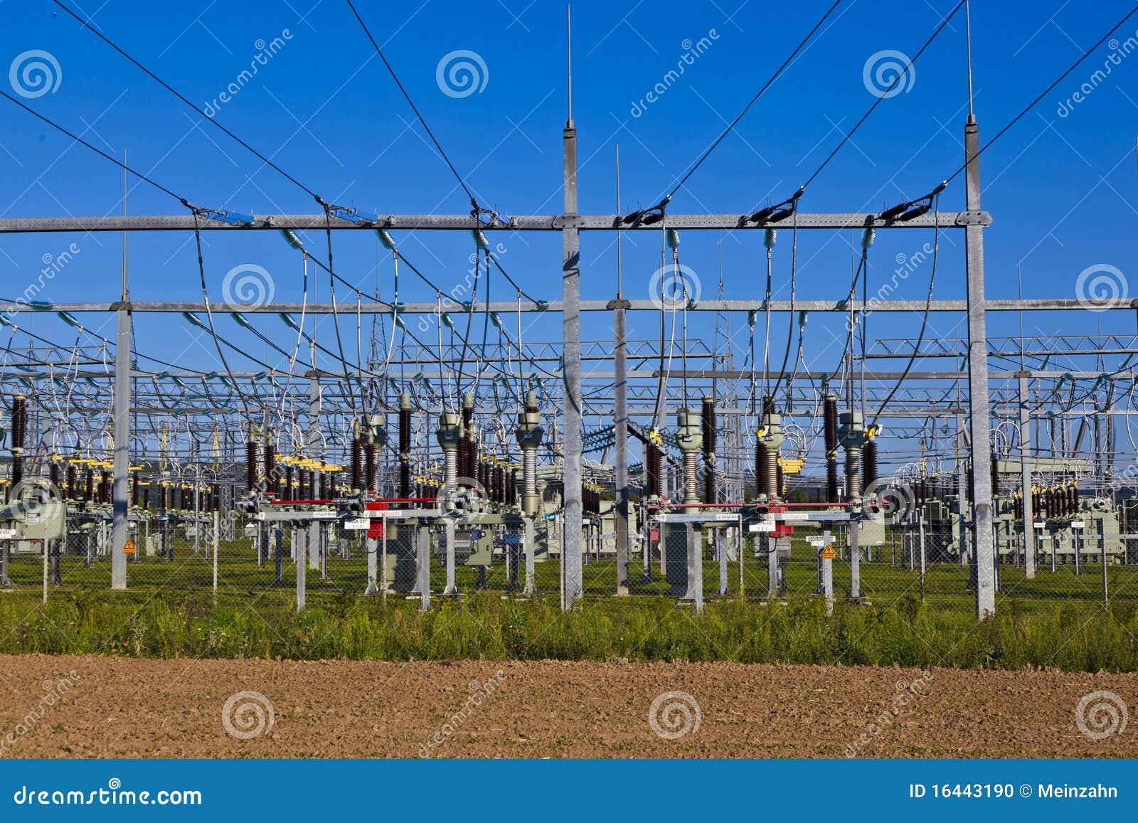 Electrical Power Plant in Farmland Area Stock Photo - Image of farmland ...