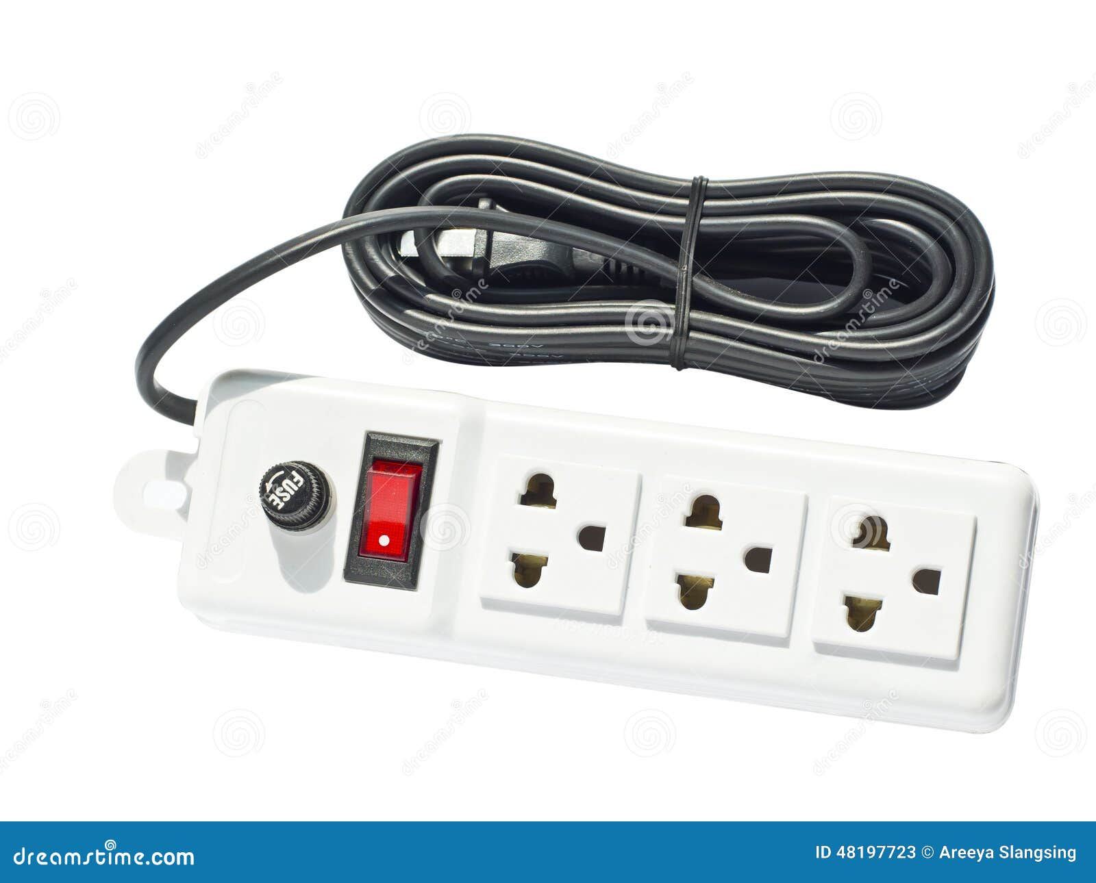 Electrical Power Plug, Isolated on White Stock Image - Image of closeup ...