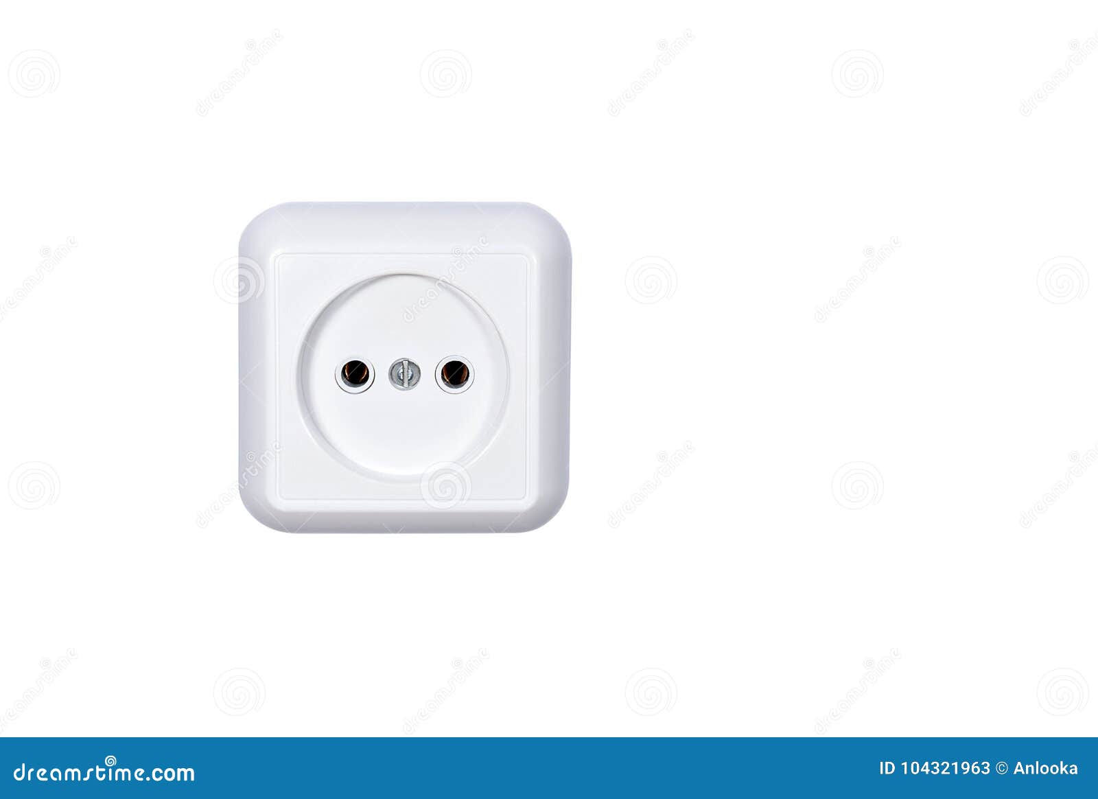 Electrical Power Socket on White Background Stock Image - Image of ...