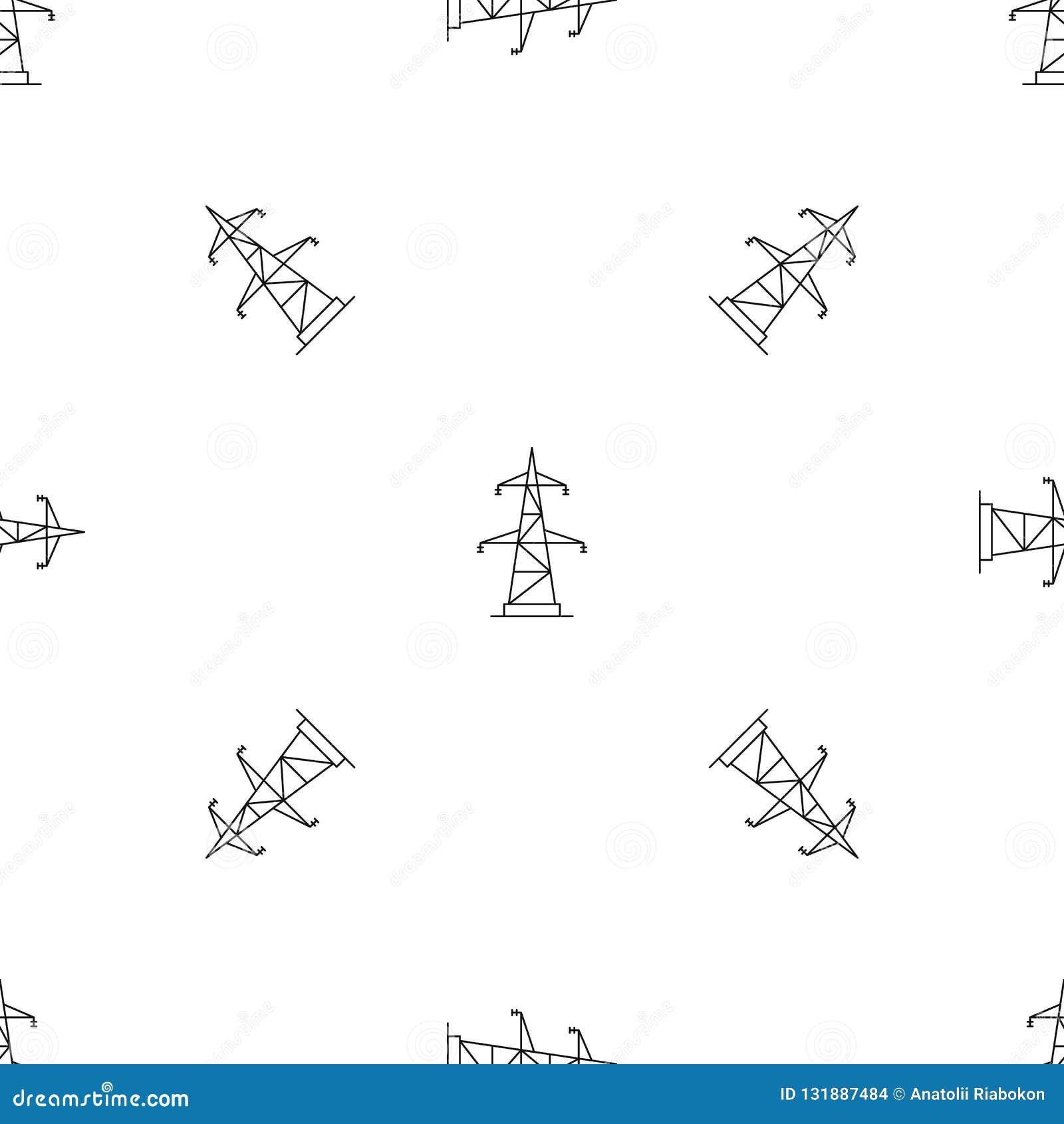 Electrical Power Station Pattern Seamless Vector Stock Vector ...