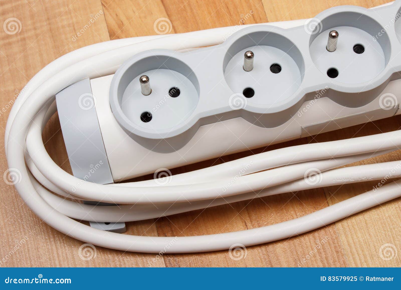 Electrical Power Strip with Switch on-off on Wooden Floor Stock Image ...