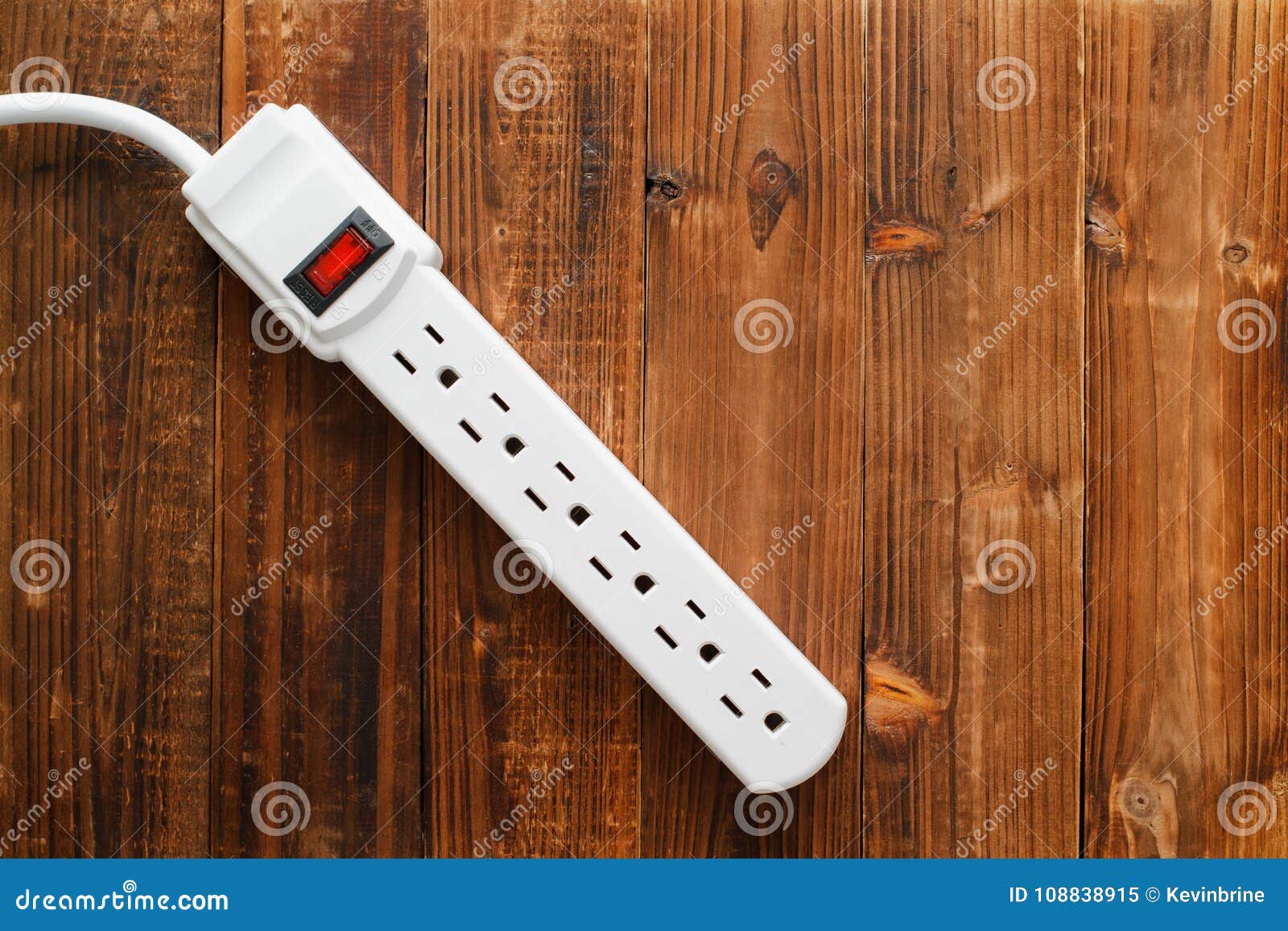 Power Strip With Three Electrical Standard Socket On Black Background ...