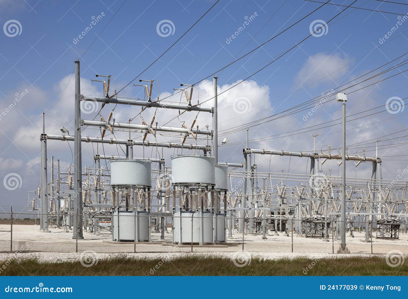 Electrical Power Substation Stock Image - Image of landscape ...