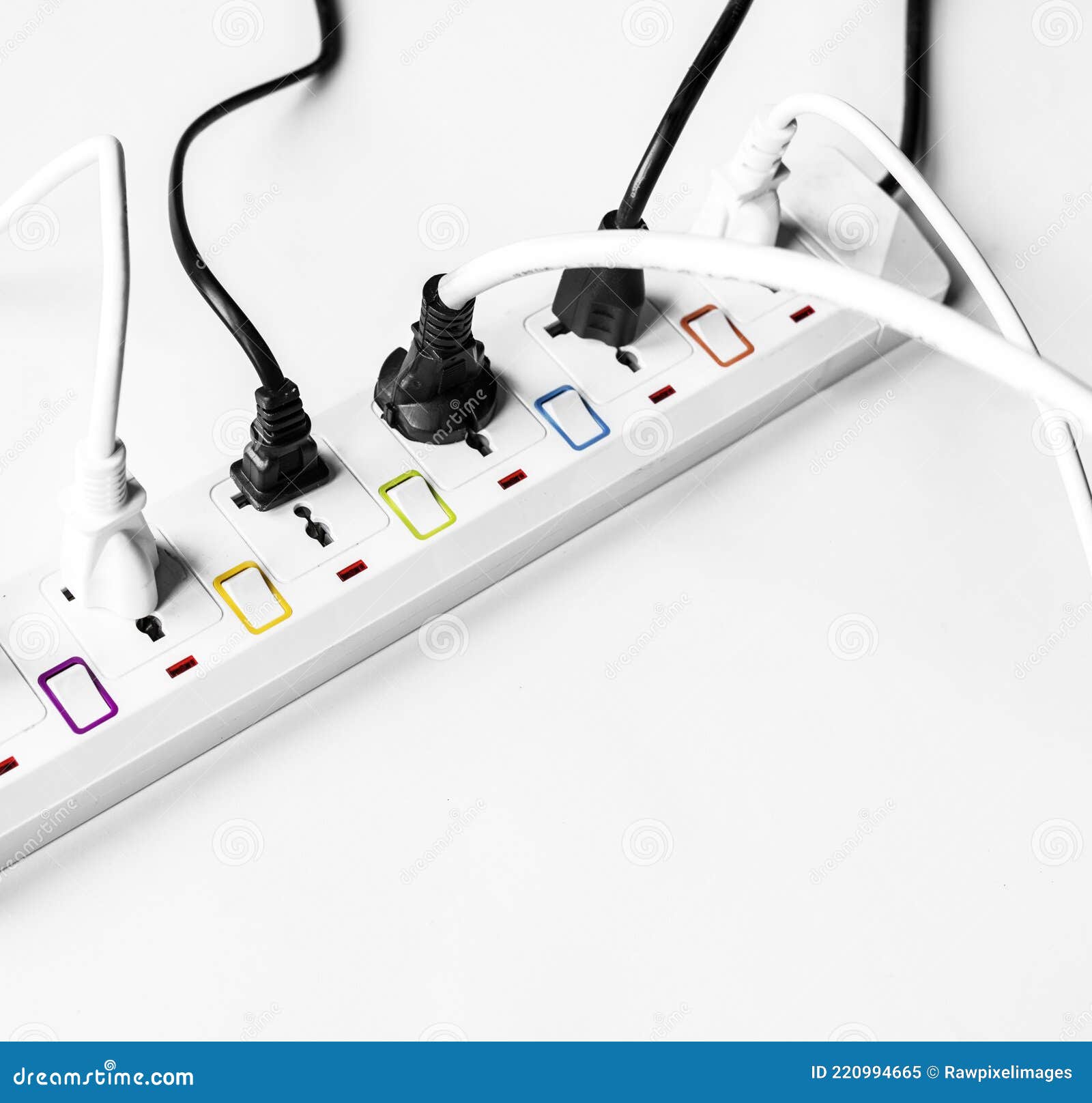 Electrical Power Supply Plug Isolated on White Stock Image - Image of ...