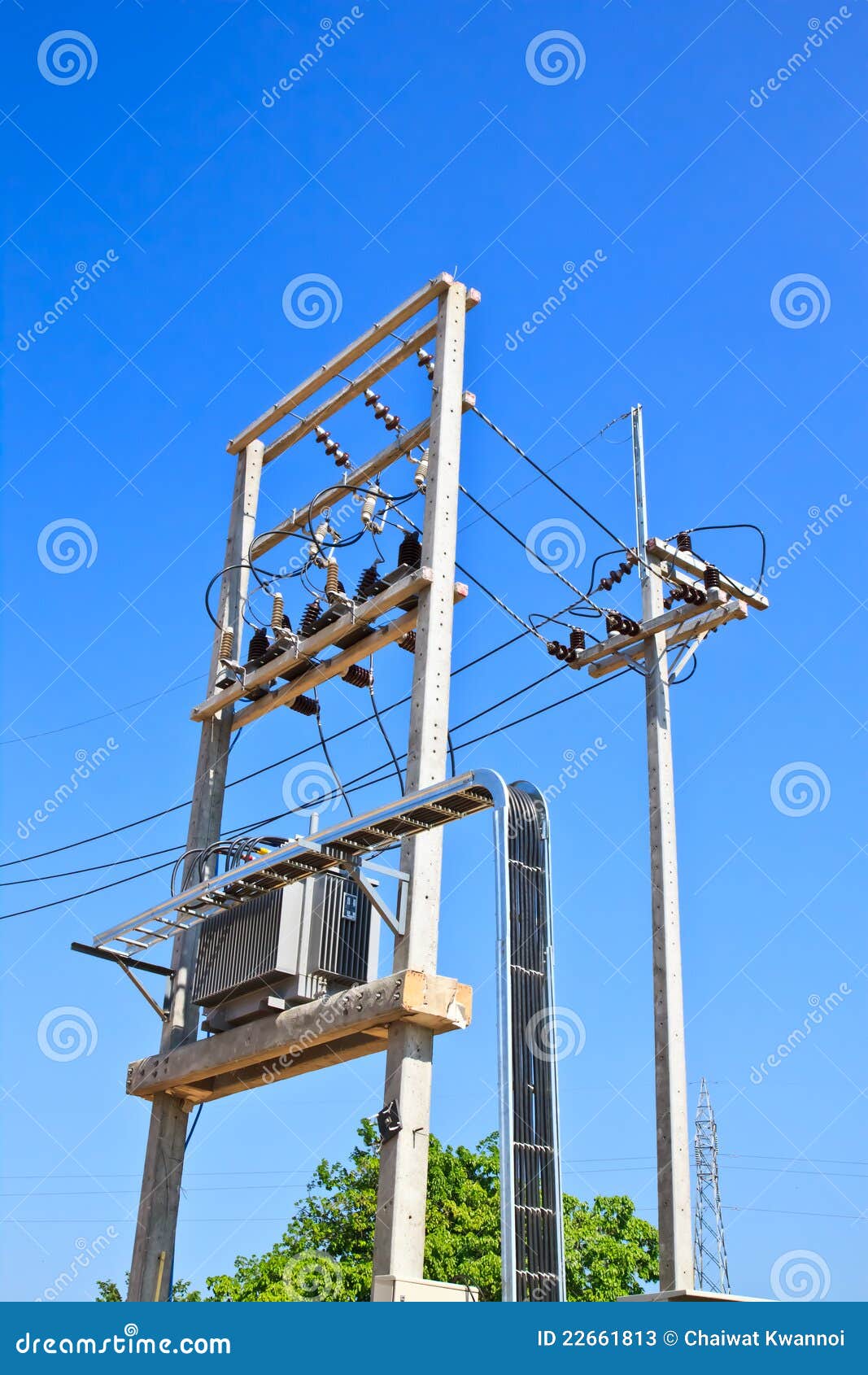 Electrical Power Transformer in High Voltage Stock Image - Image of ...